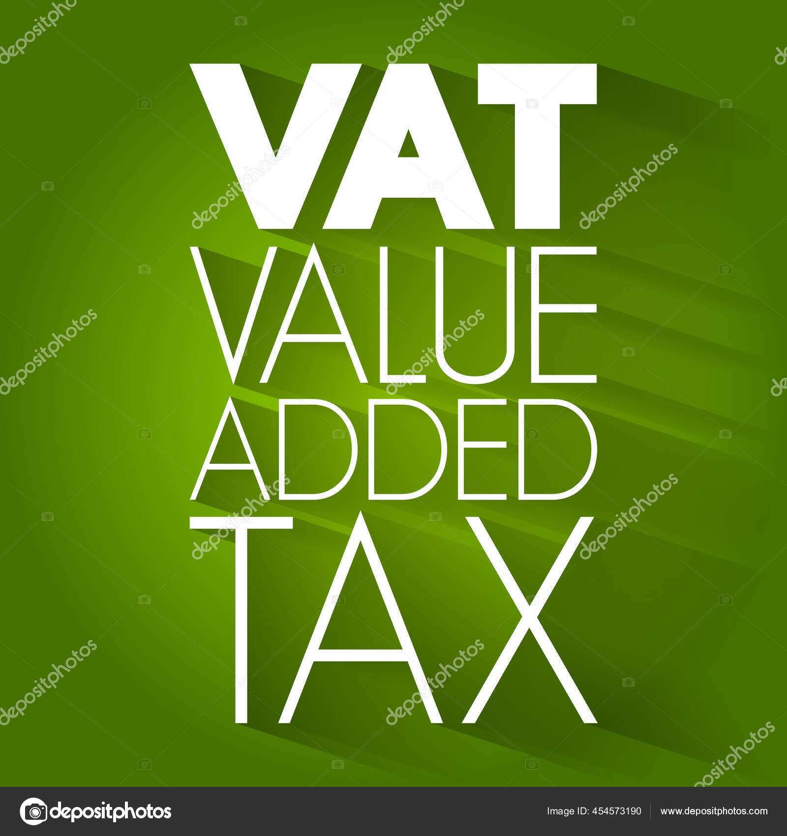 Vat Value Added Tax Acronym Business Concept Background Stock Vector ...