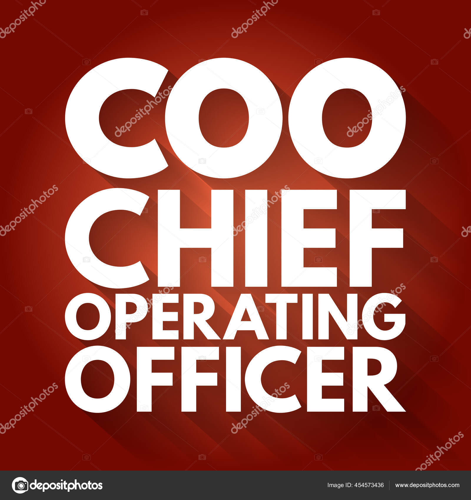 Coo Chief Operating Officer Acronym Business Concept Background Stock ...