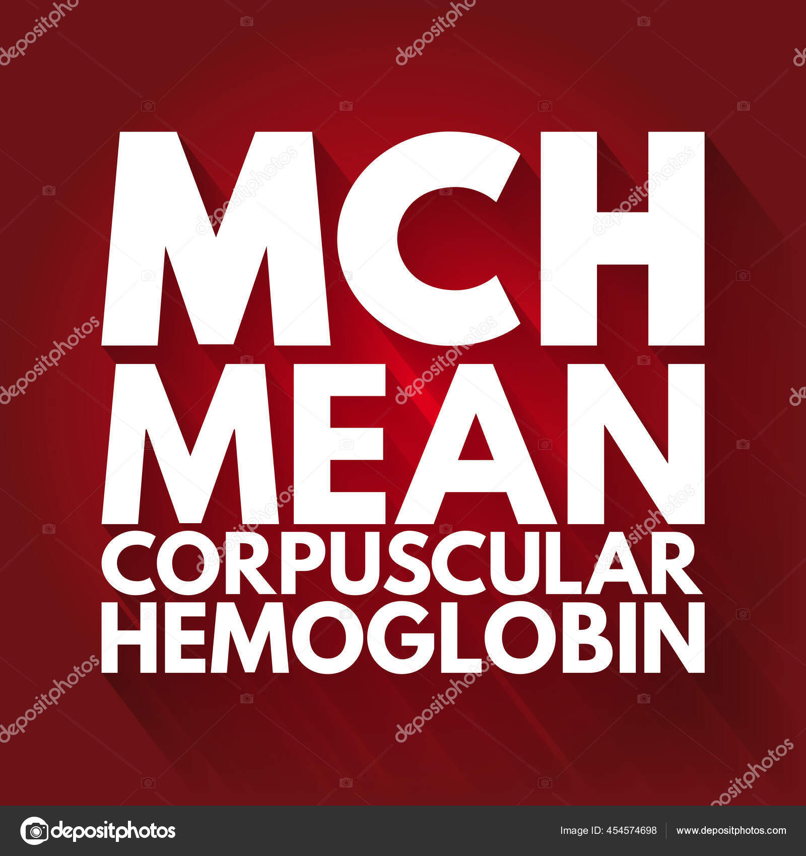 Mch Mean Corpuscular Hemoglobin Acronym Medical Concept Background ...