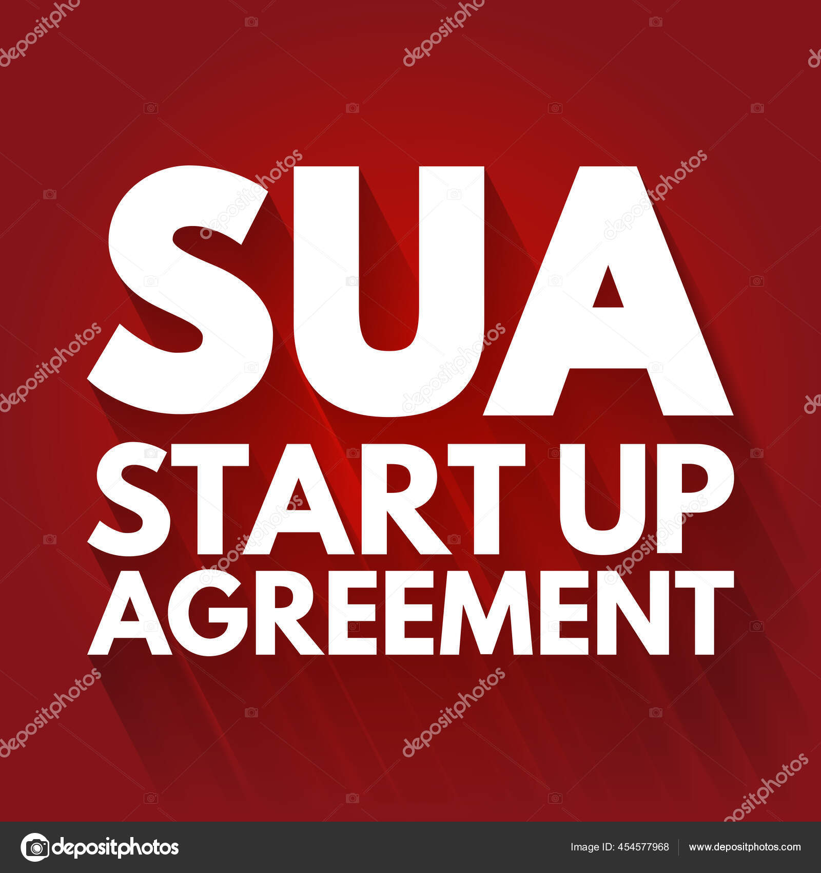 Sua Start Agreement Acronym Business Concept Background Stock Vector ...