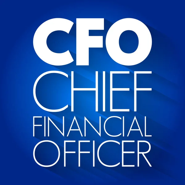 Cfo Chief Financial Officer Acronym Business Concept Background Stock ...