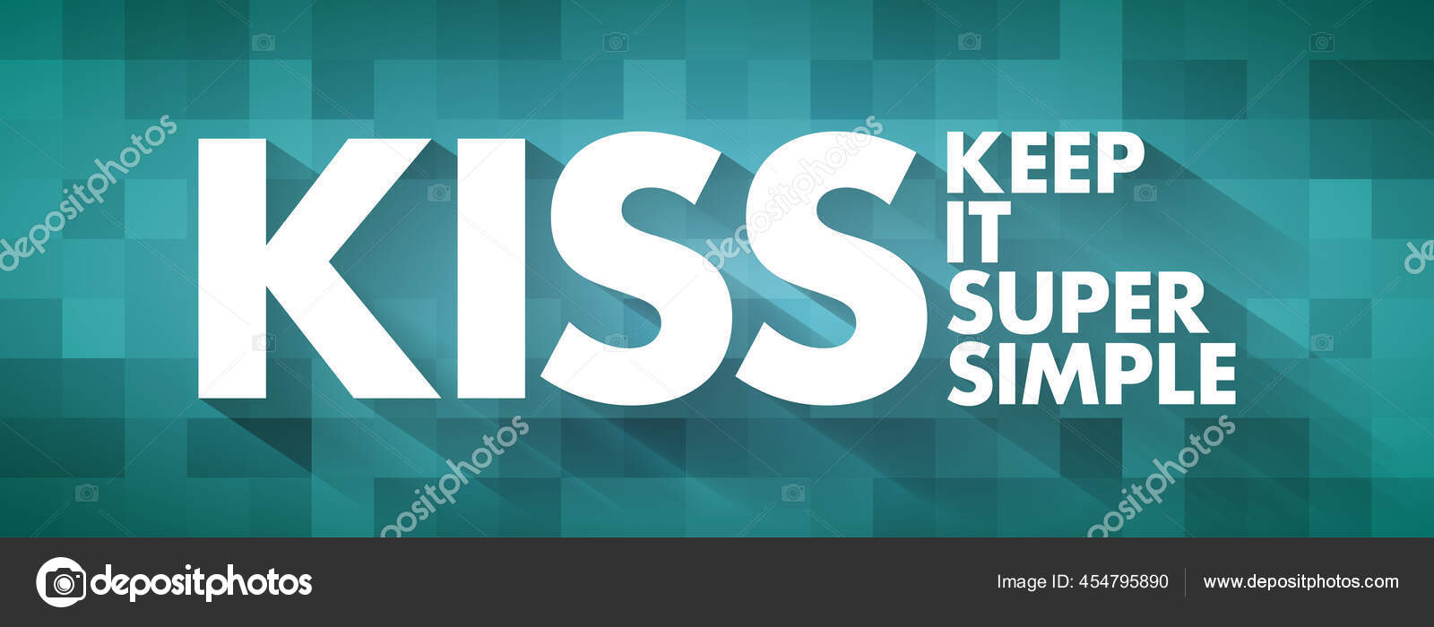Kiss Keep Super Simple Acronym Business Concept Background Stock Vector ...