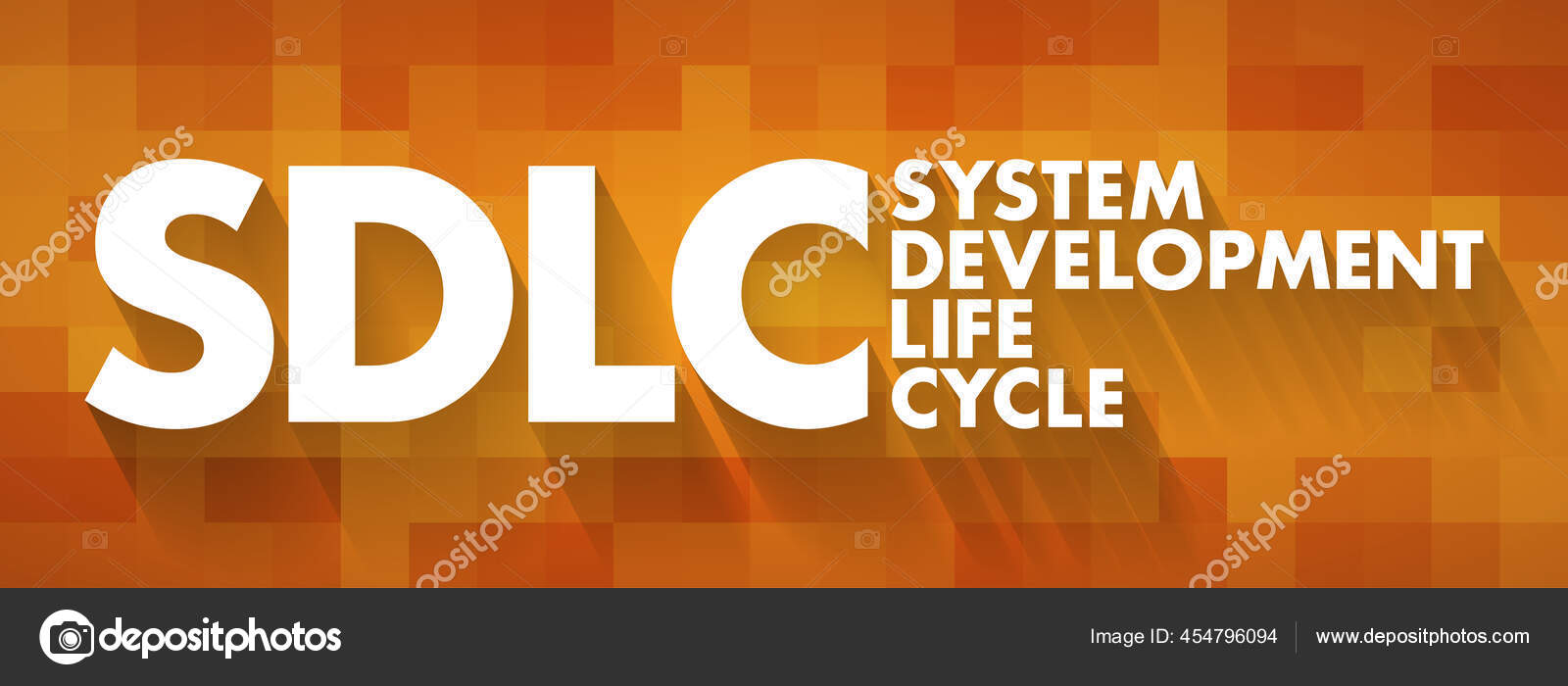 Sdlc System Development Life Cycle Acronym Business Concept Background ...