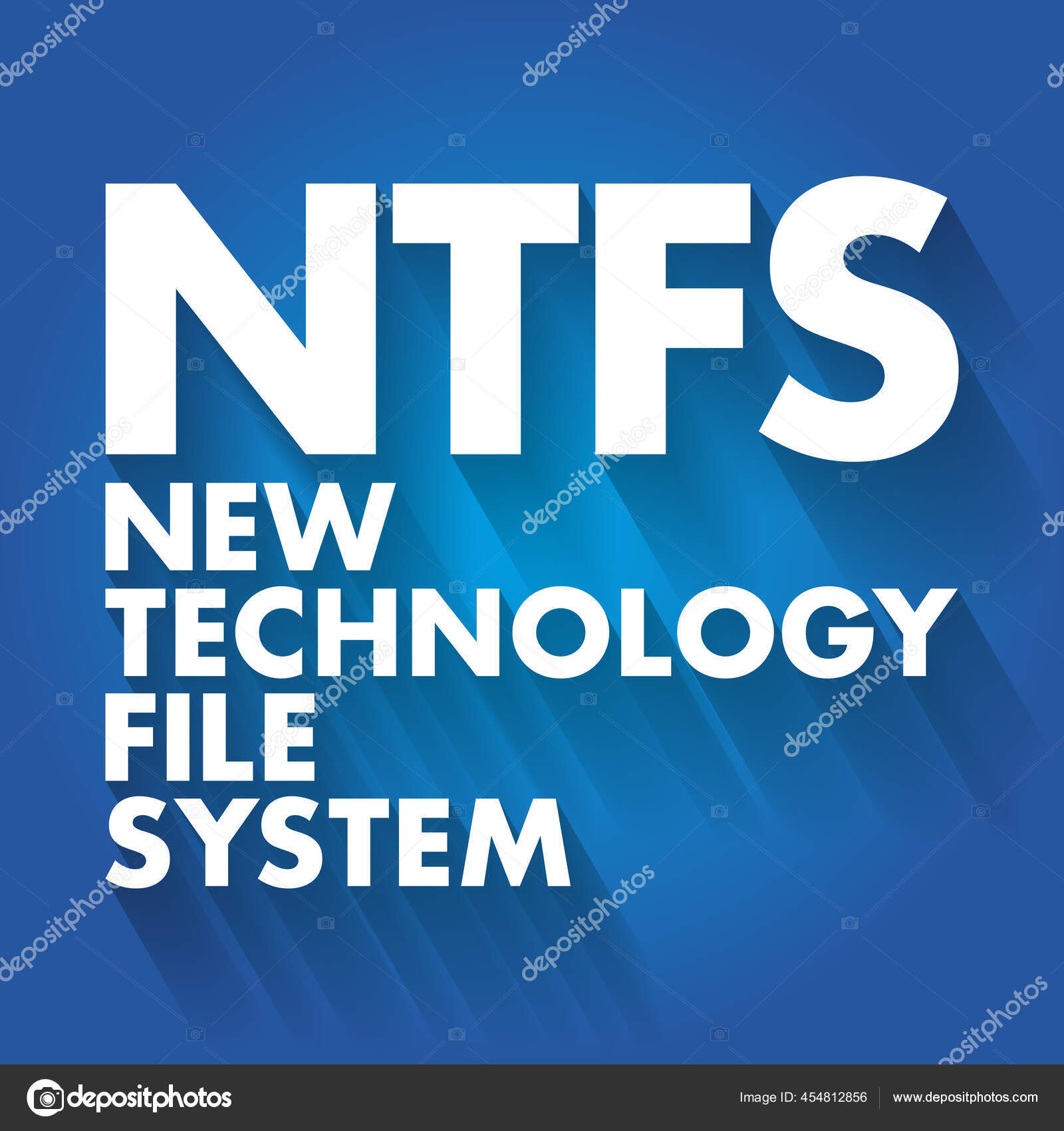 Ntfs New Technology File System Acronym Technology Concept Backgroun ... Ntfs New Technology File System Acronym Technology Concept Backgroun ...
