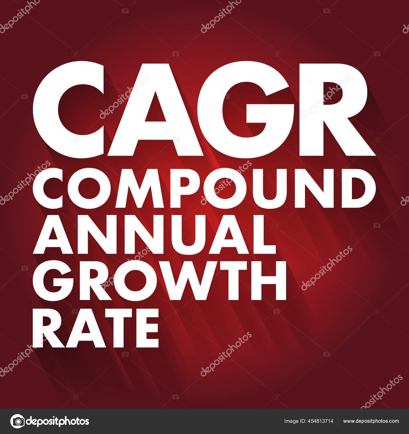 Cagr Compound Annual Growth Rate Acronym Business Concept Background ...