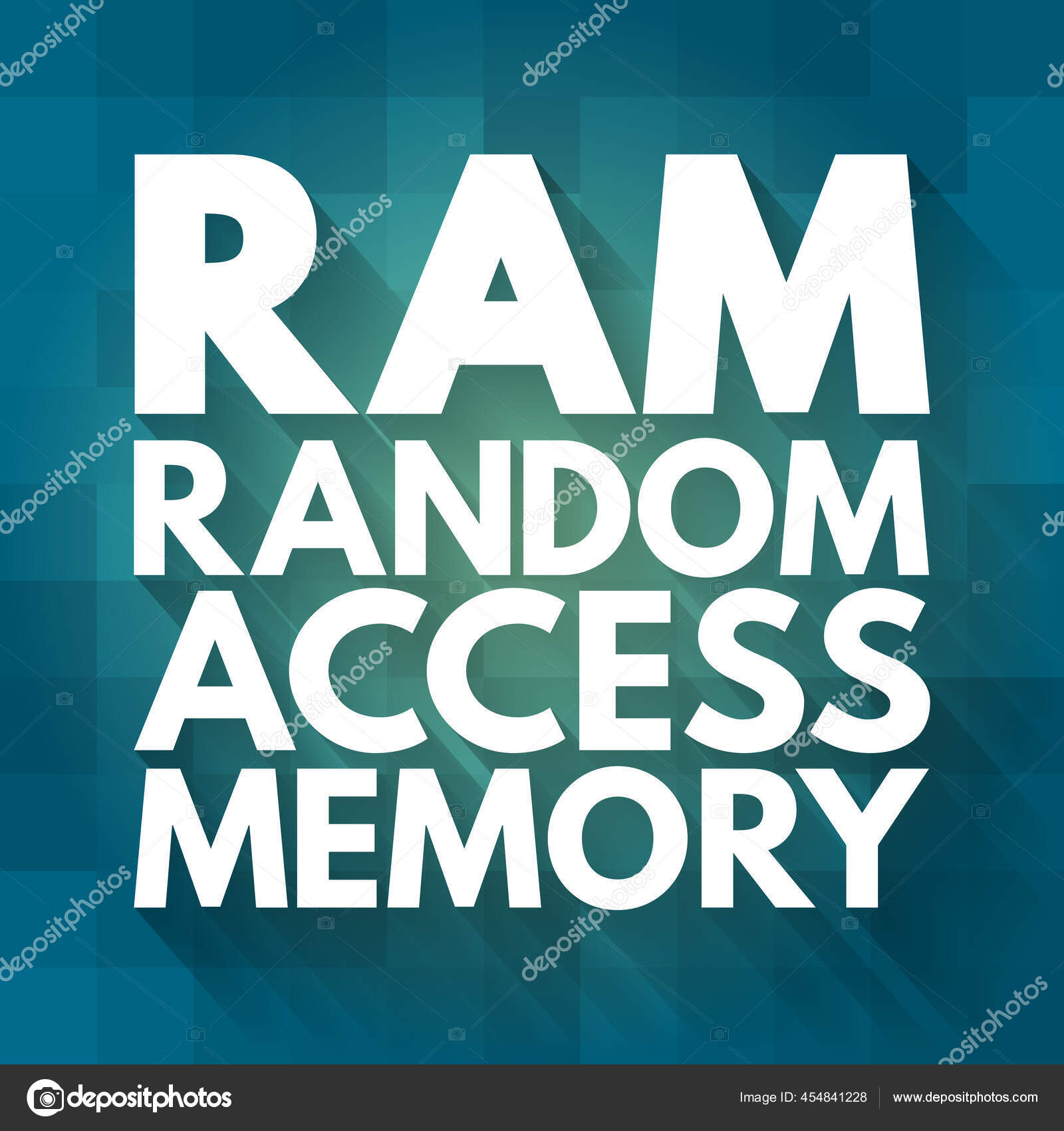 Ram Random Access Memory Acronym Technology Concept Background Stock ...