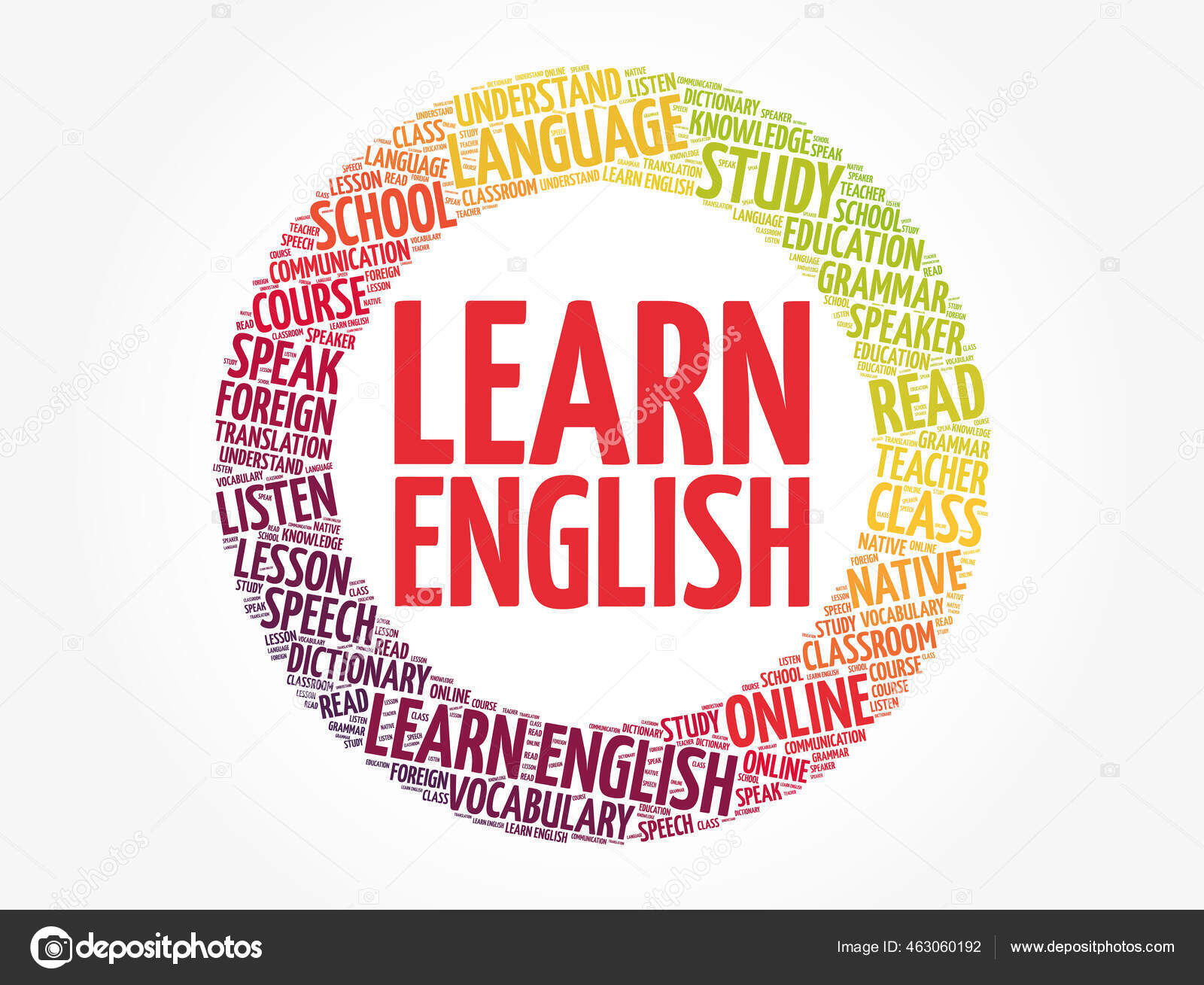 English Words Background