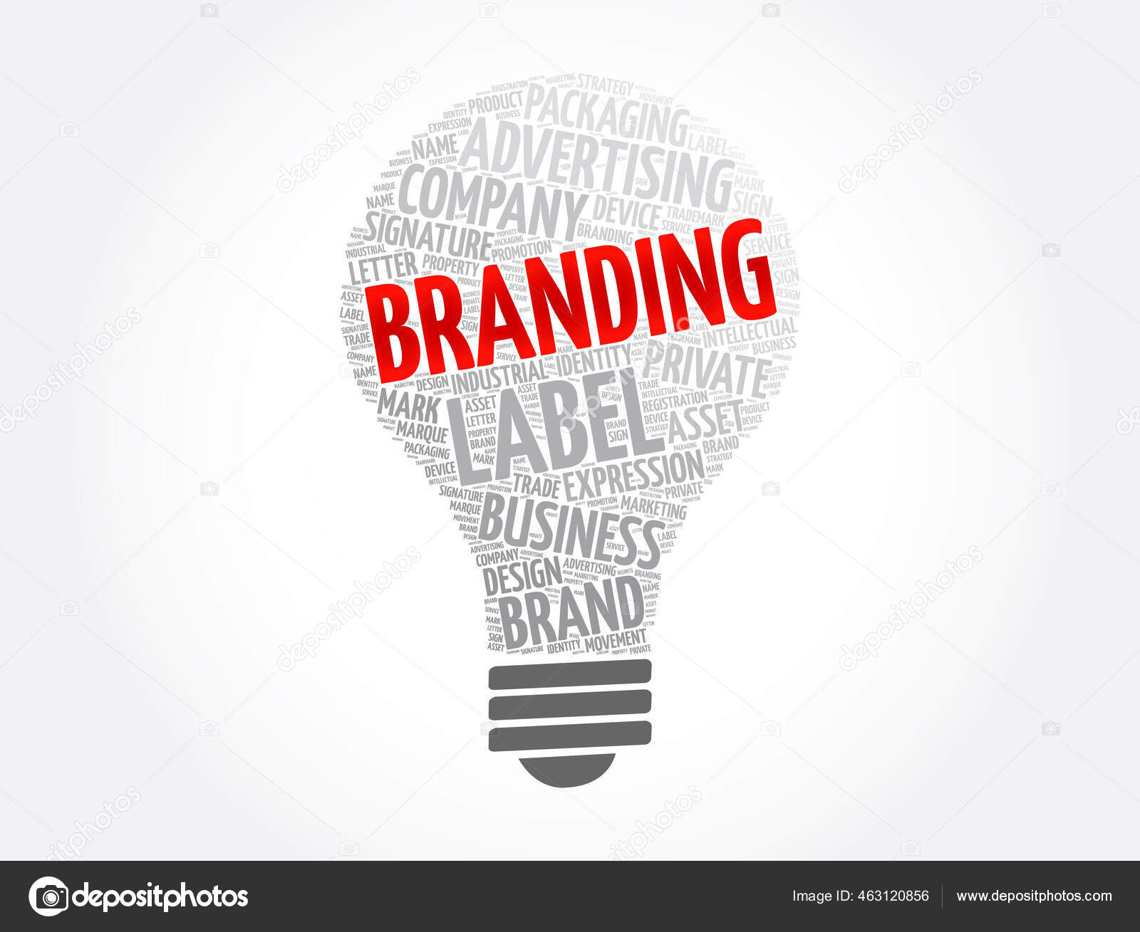 Branding Light Bulb Word Cloud Collage Business Concept Background Stock Vector by ©dizanna ...