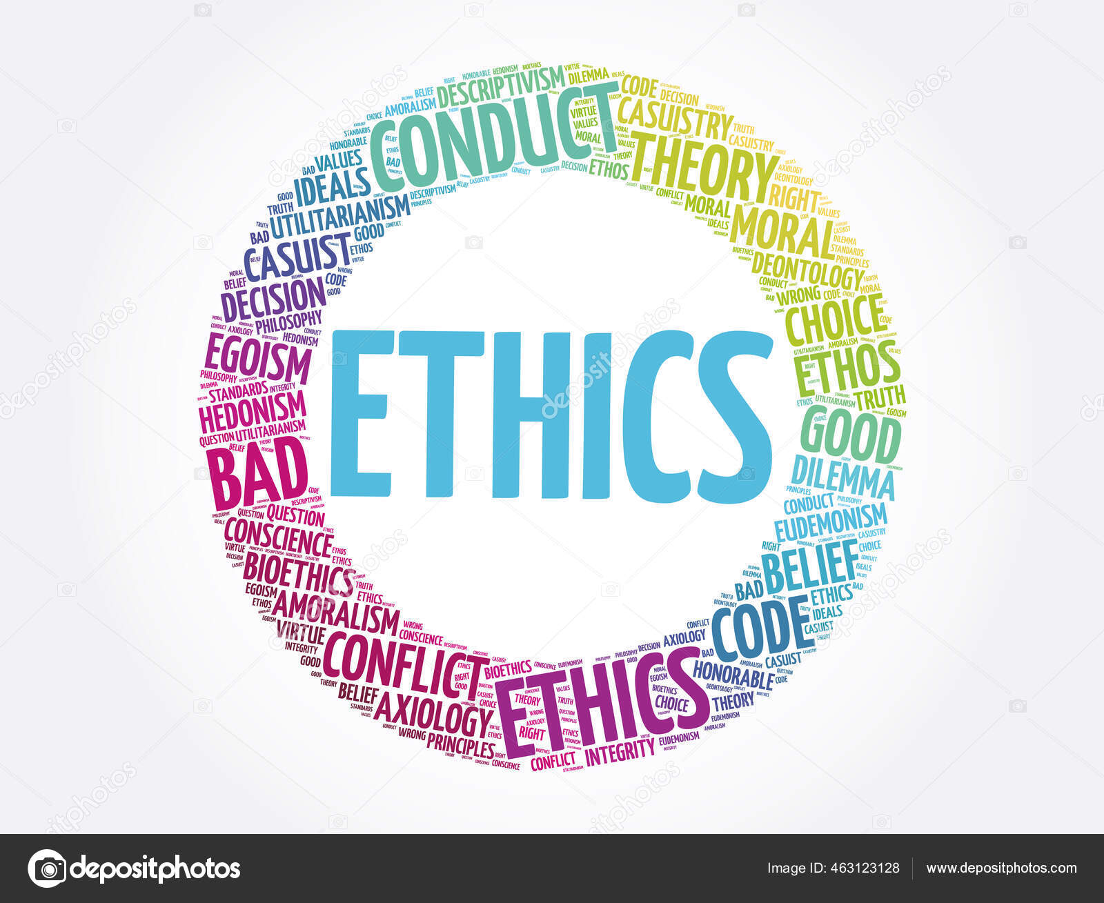 Ethics Word Cloud Collage Concept Background Stock Vector Image by ...