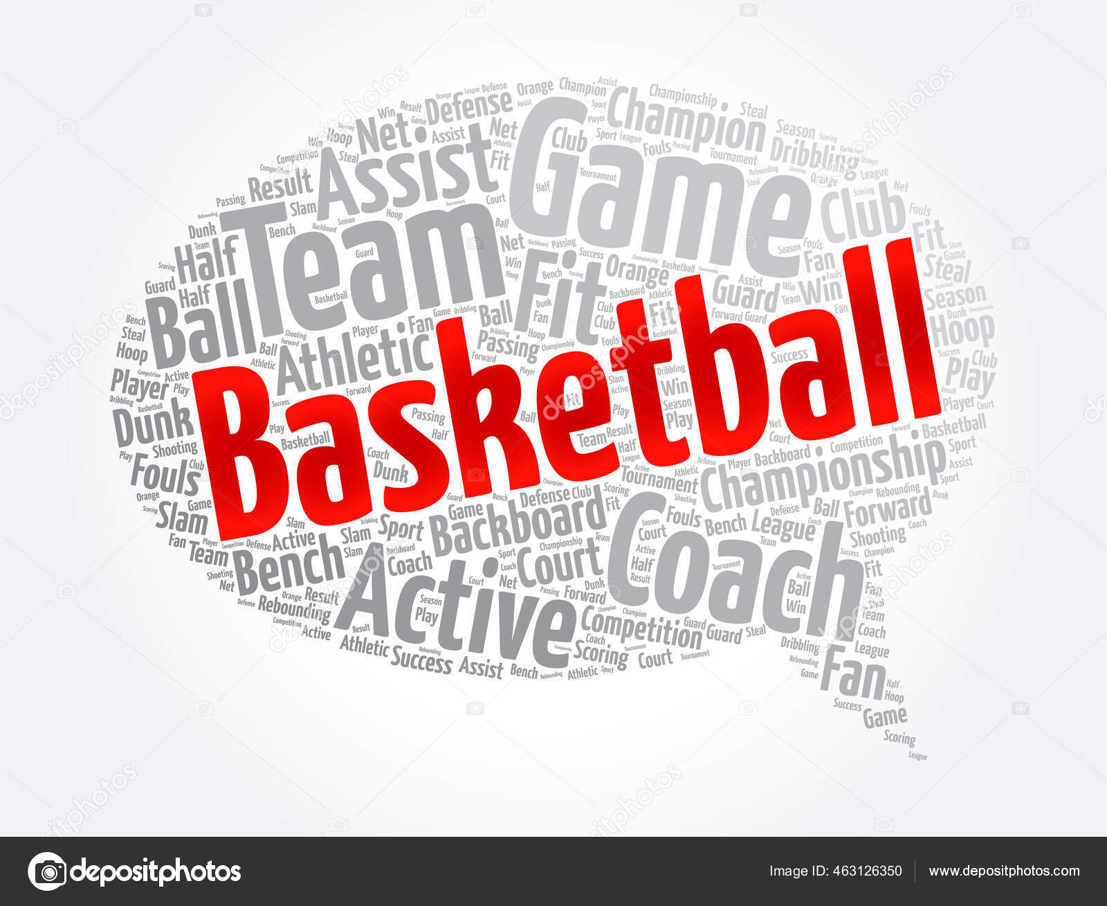 Basketball Message Bubble Word Cloud Collage Sport Concept Background ...