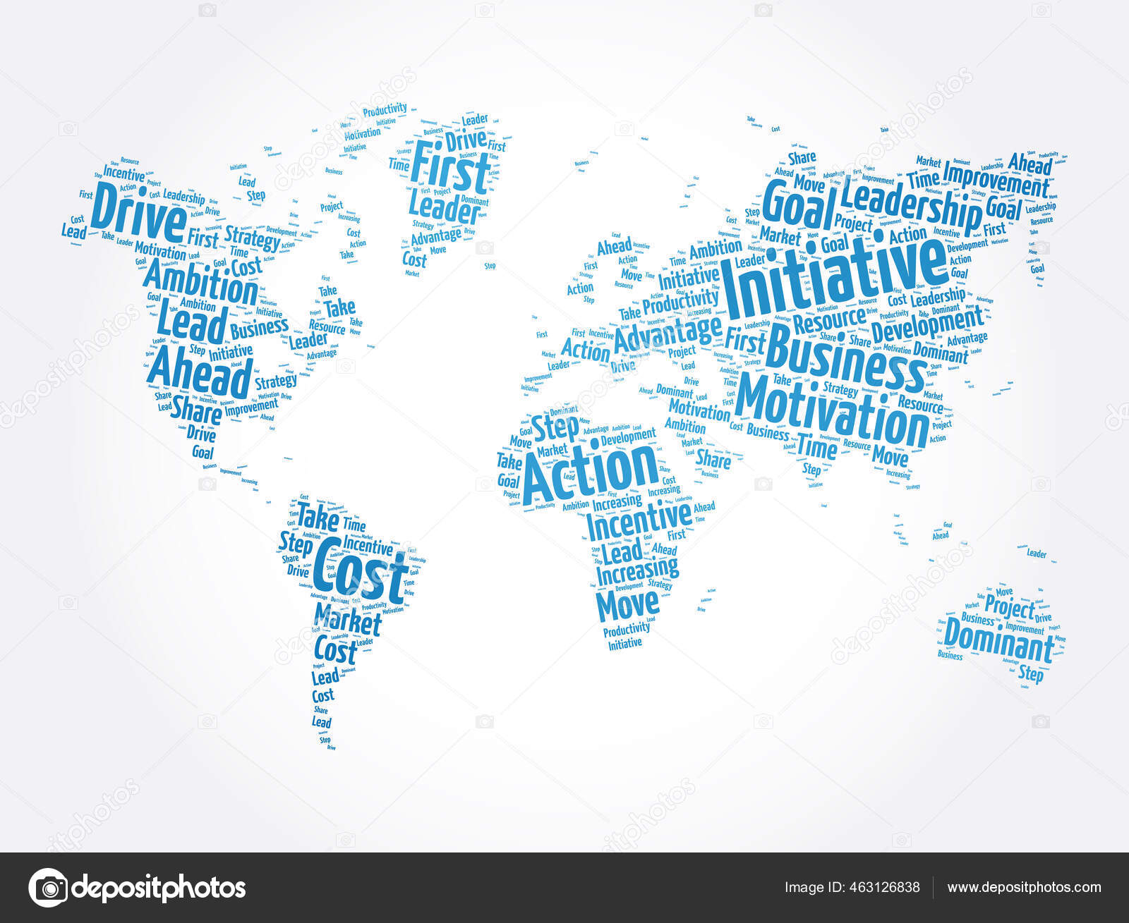 Initiative World Map Word Cloud Collage Concept Background Stock Vector ...