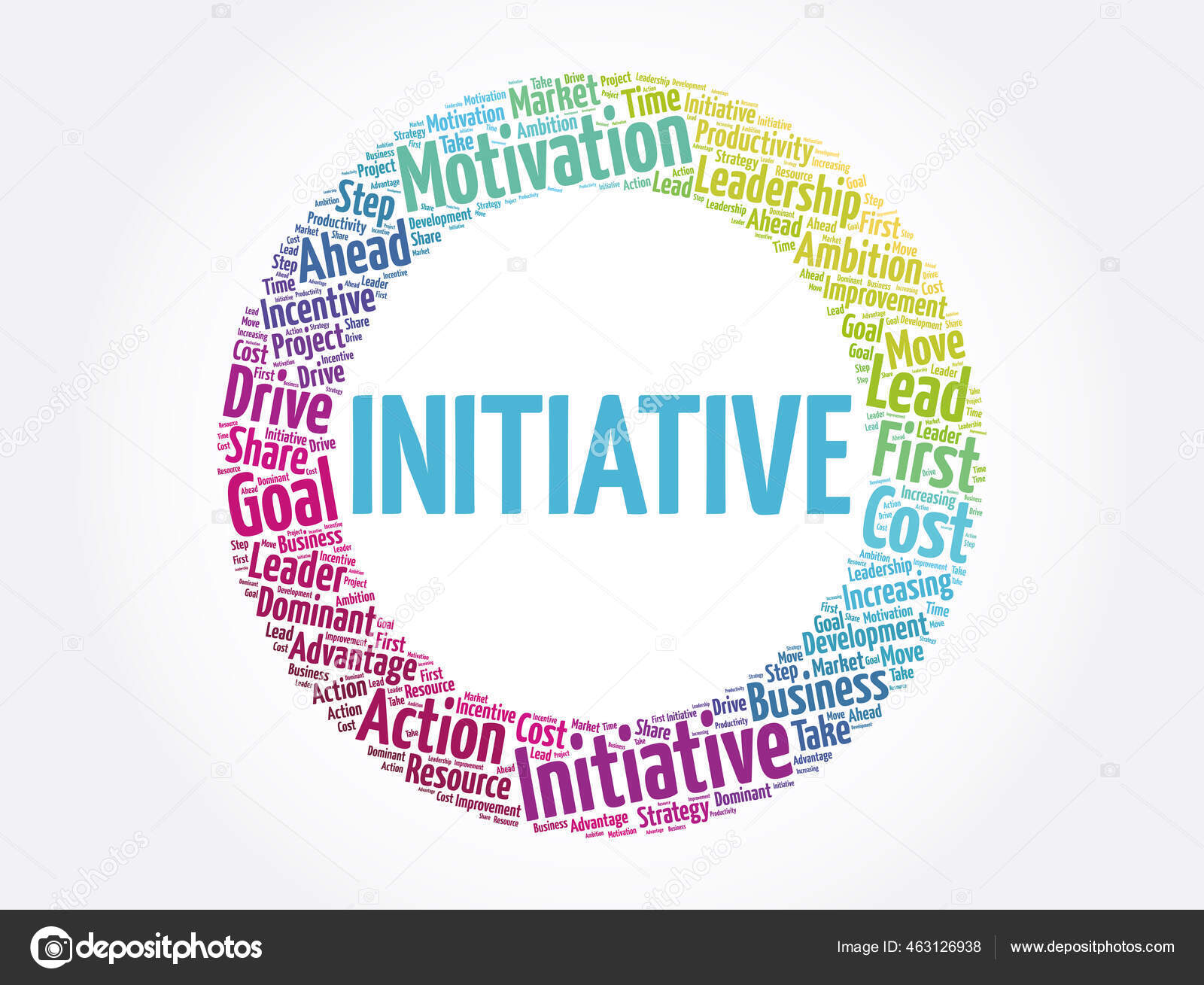Initiative Word Cloud Collage Concept Background Stock Vector Image by ...