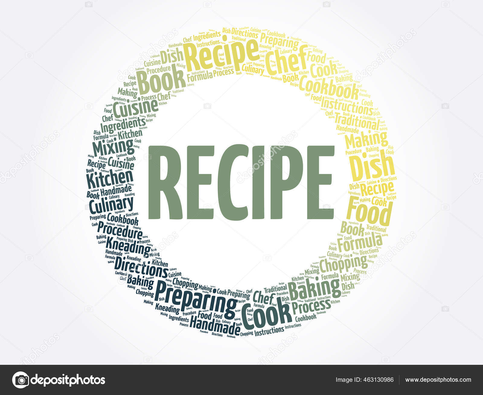 Recipe Word Cloud Collage Concept Background Stock Vector by ©dizanna ...