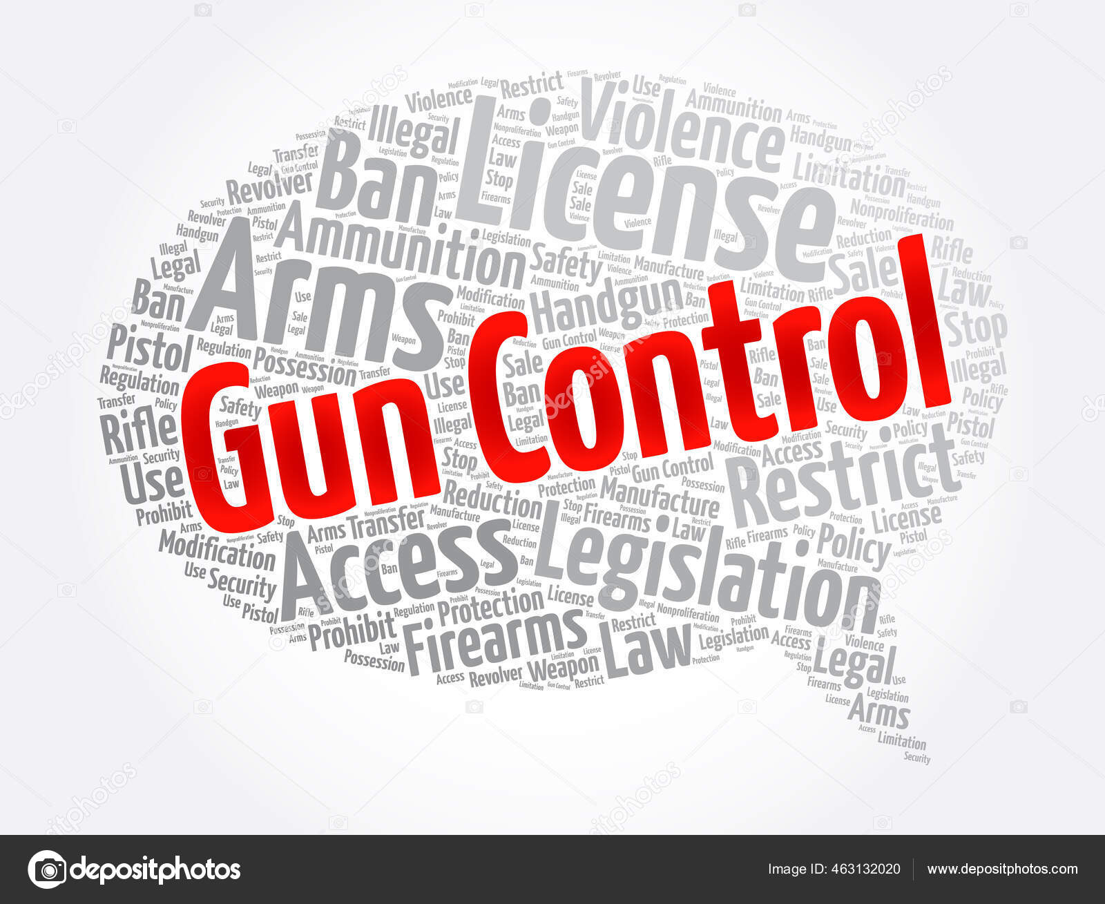 Gun Control Word Cloud Collage Concept Background Stock Vector Image by ...