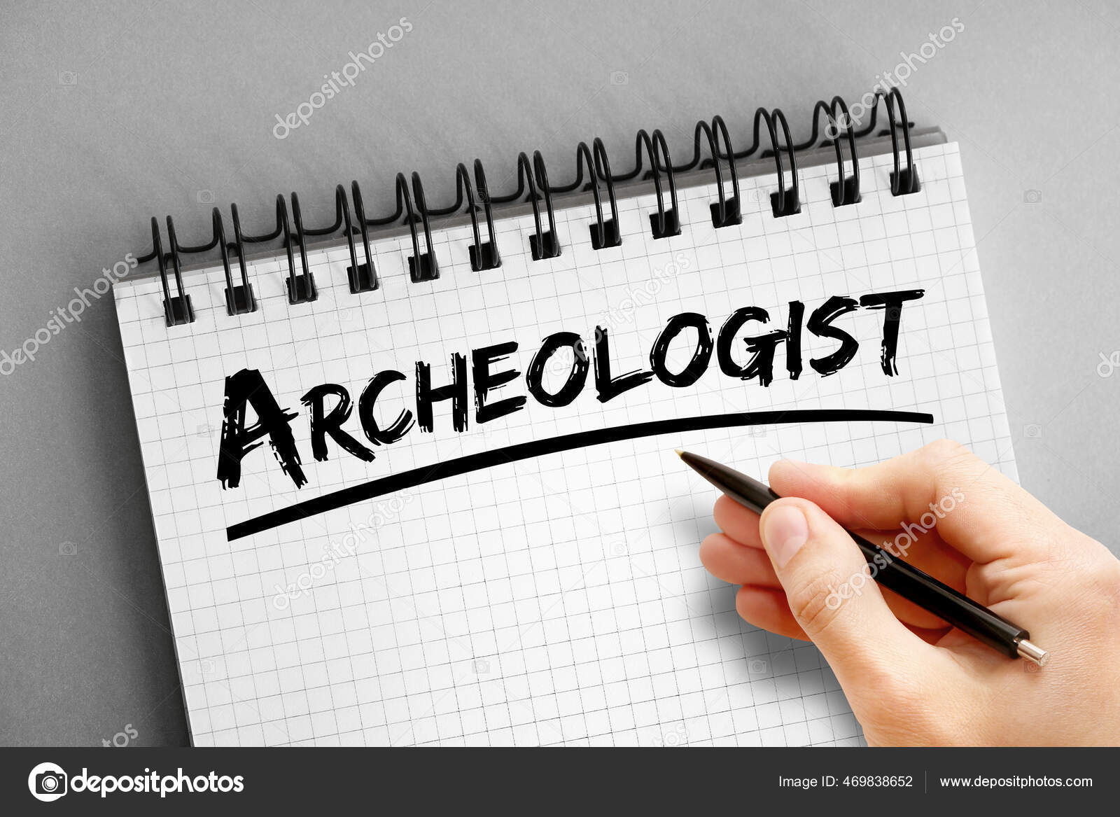 Archeologist Text Notepad Concept Background Stock Photo by ©dizanna ...
