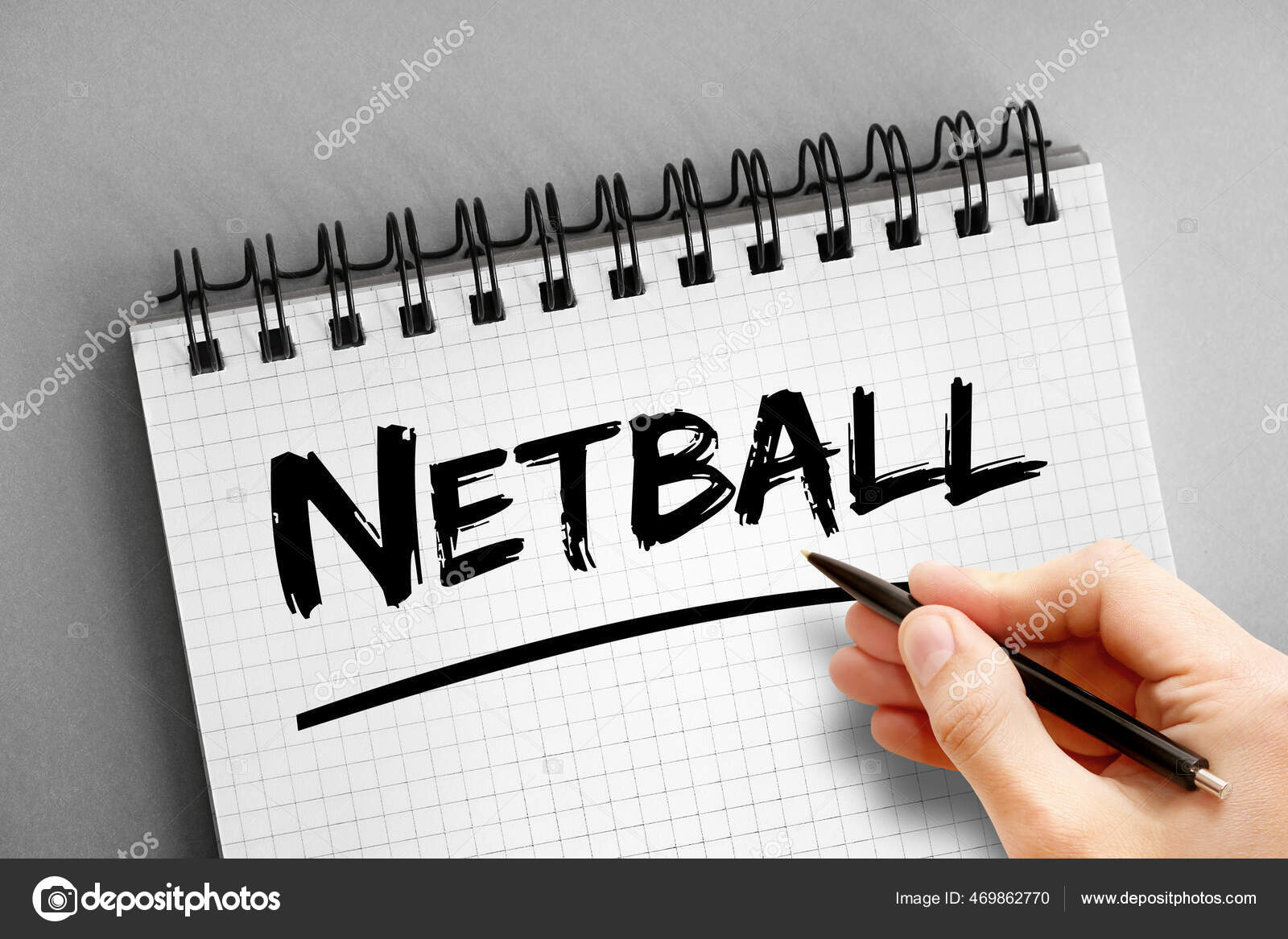 Netball Text Notepad Concept Background Stock Photo by ©dizanna 469862770