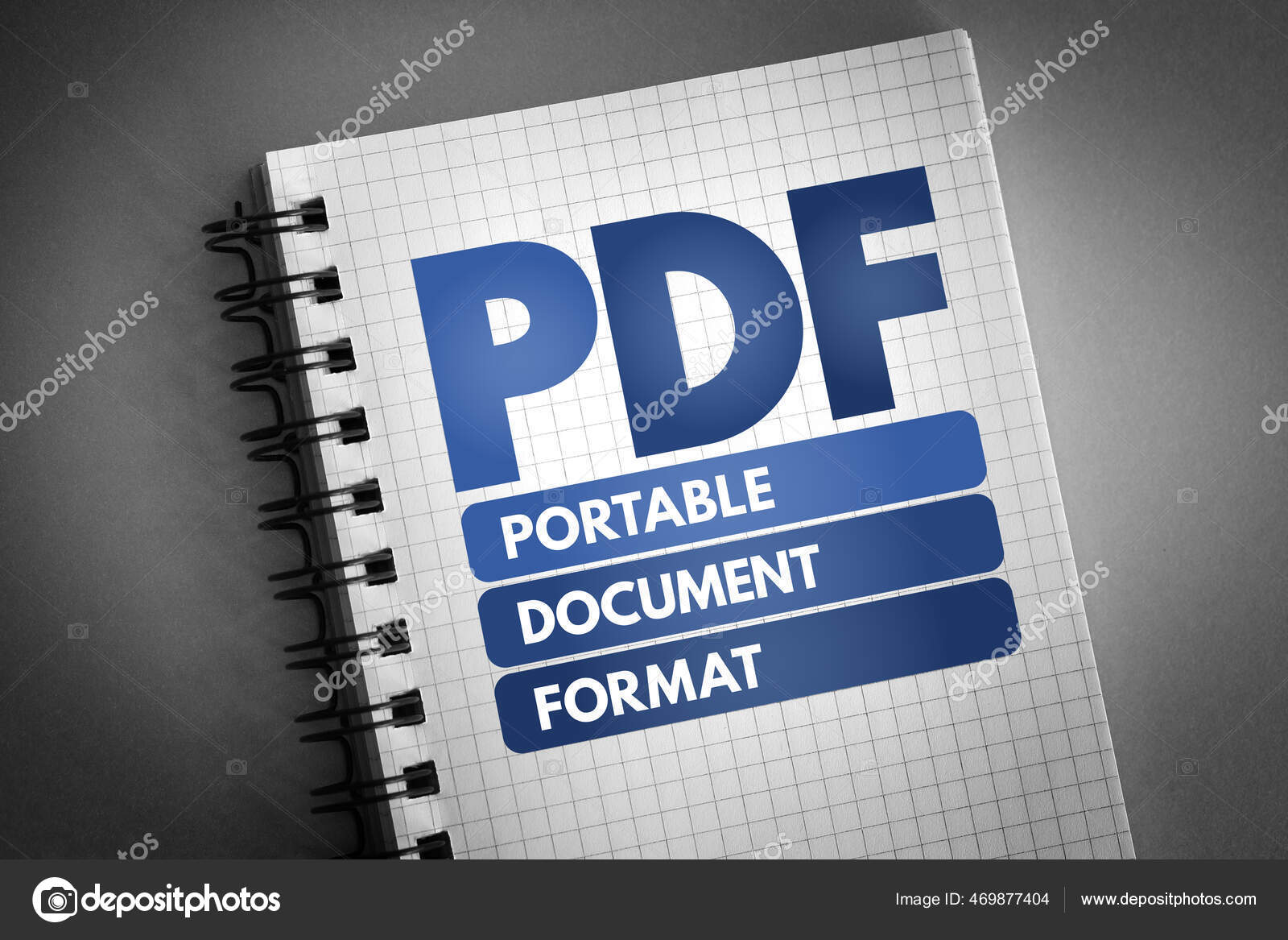 Pdf Portable Document Format Acronym Notepad Technology Concept ...
