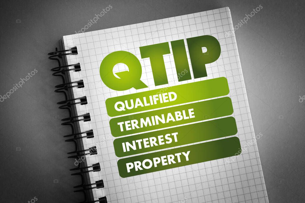 QTIP - Acrónimo de Propiedad de Interés Terminable Calificado en bloc ...