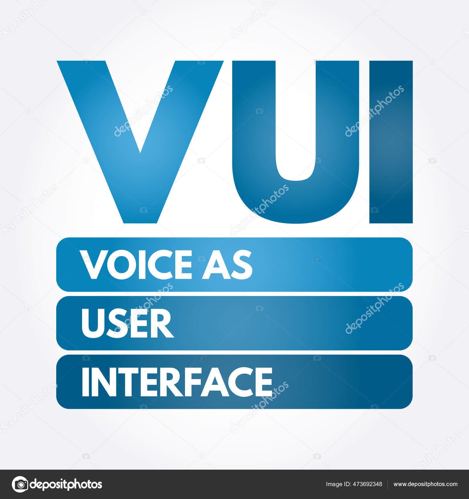 Vui Voice User Interface Acronym Technology Concept Background Stock ...