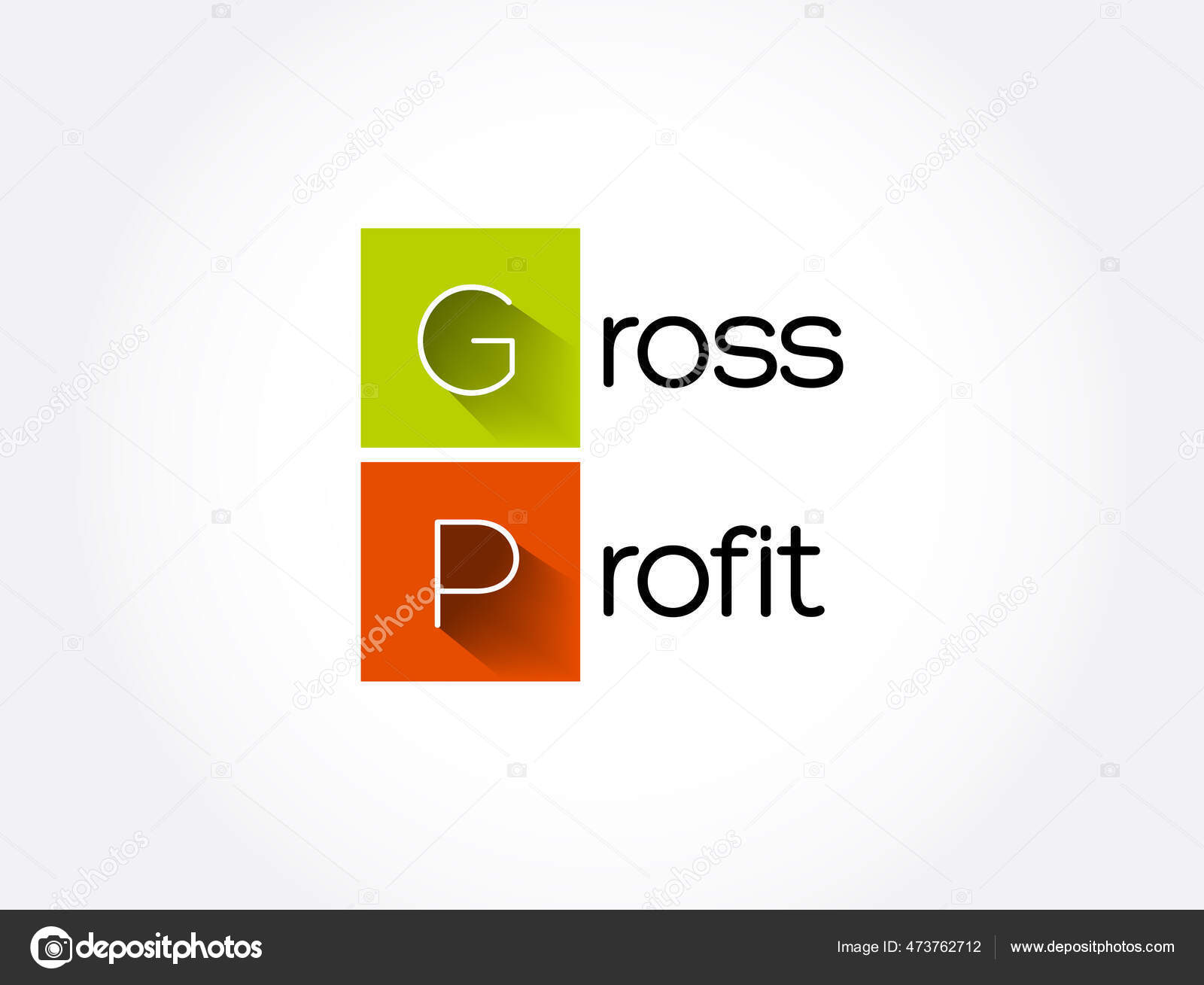Gross Profit Acronym Business Concept Background Stock Vector by ...