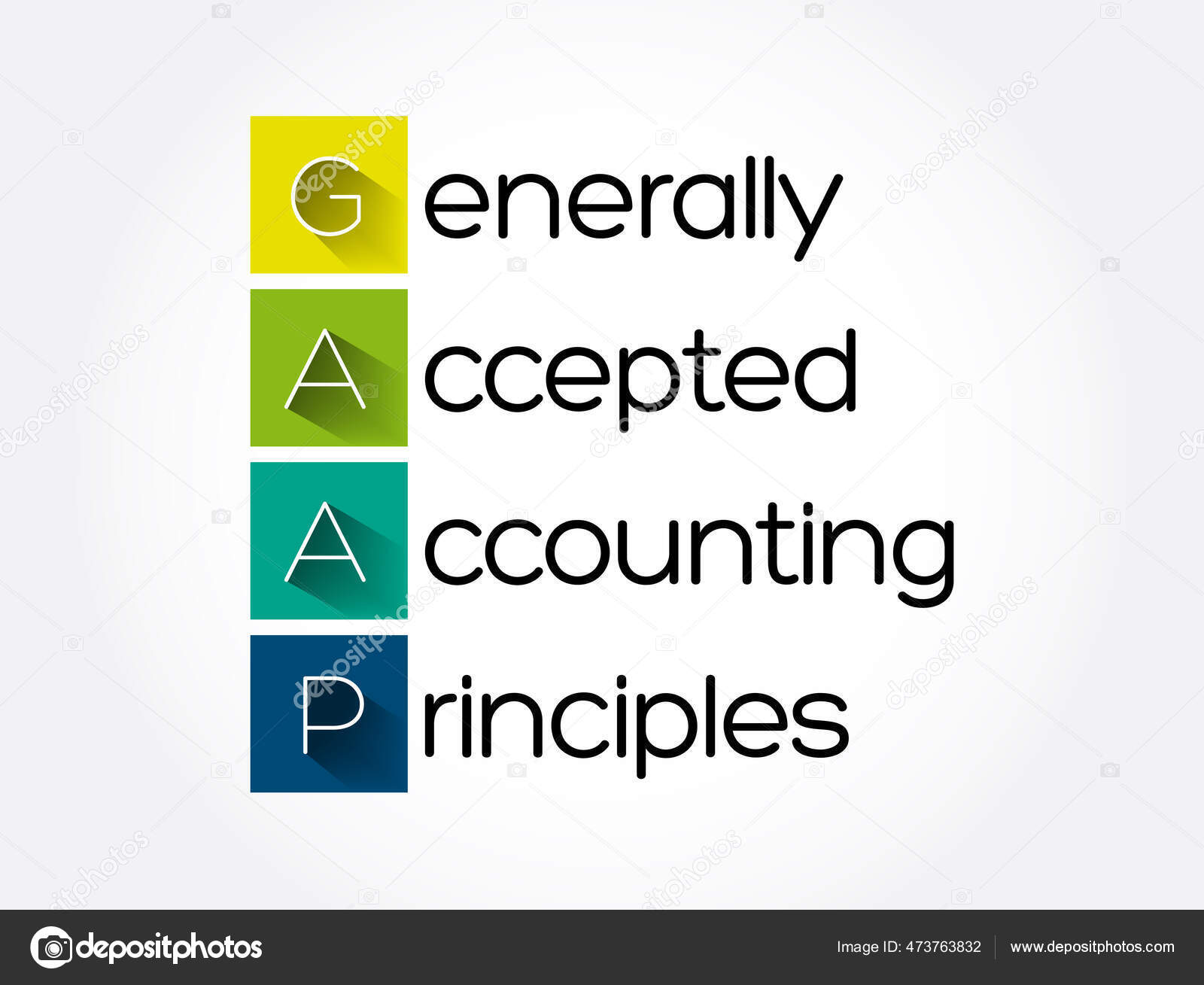 Gaap Generally Accepted Accounting Principles Acronym Business Concept ...
