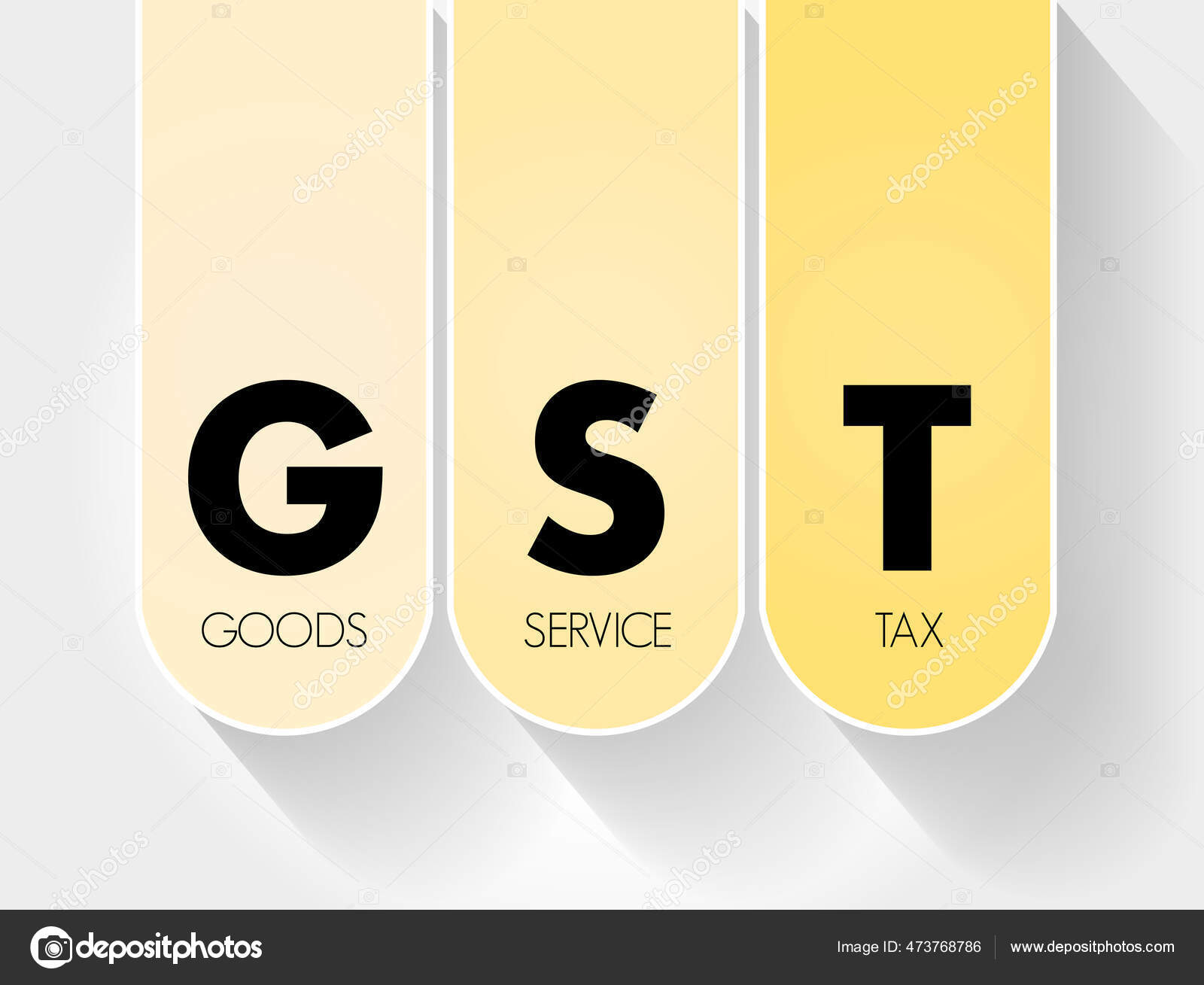 Gst Goods Service Tax Acronym Business Concept Background Stock Vector ...