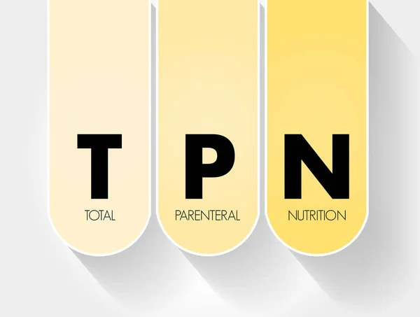 Tpn Total Parenteral Nutrition Acronym Concept Background Stock Vector ...