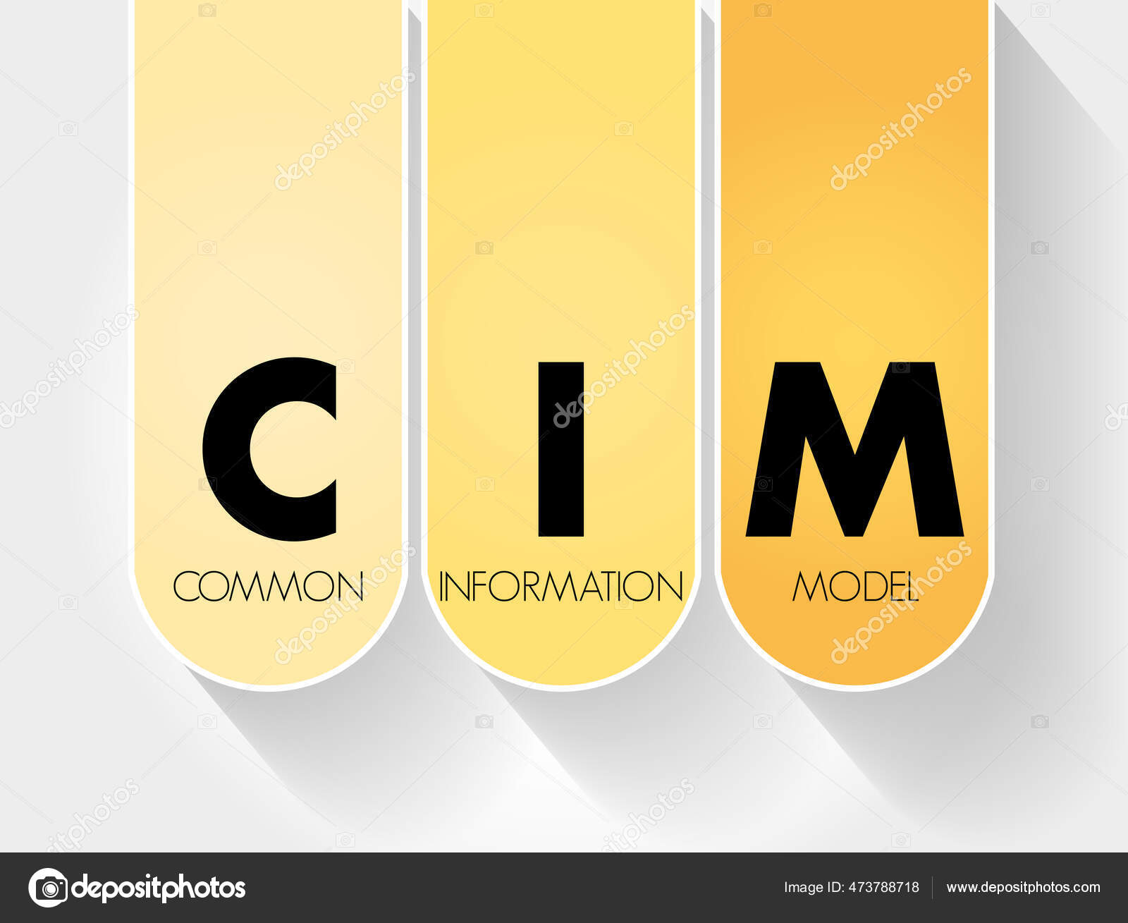 Cim Common Information Model Acronym Concept Background Stock Vector ...