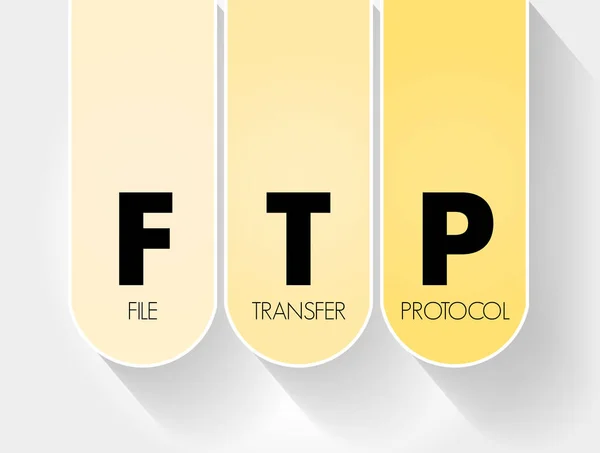 Ftp File Transfer Protocol Acronym Technology Concept Background Stock ...