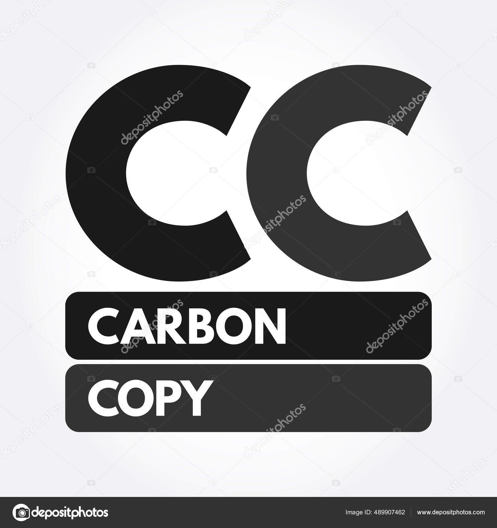 Carbon Copy Acronym Concept Background Stock Vector by ©dizanna 489907462