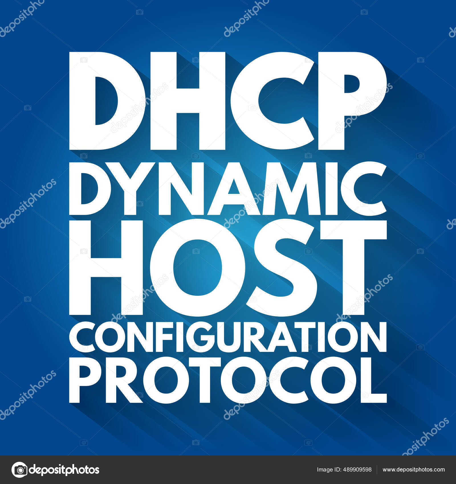 Dhcp Dynamic Host Configuration Protocol Acronym Technology Concept ...