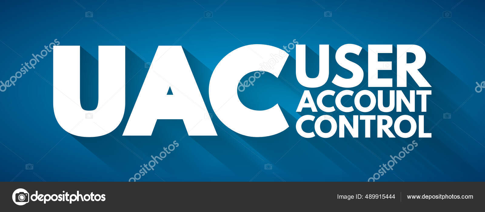 Uac User Account Control Acronym Technology Concept Background Stock ...