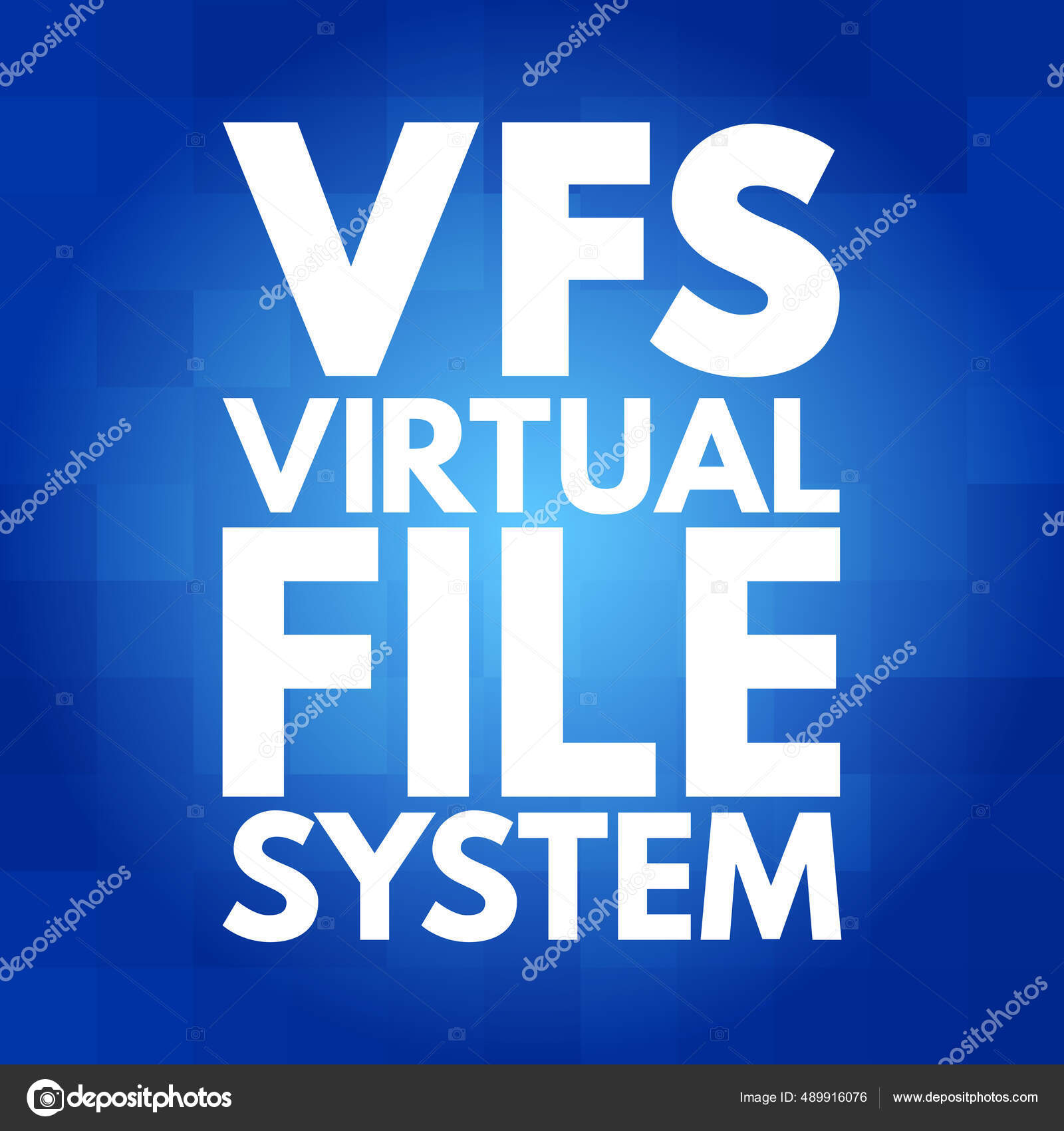 Vfs Virtual File System Acronym Technology Concept Background Stock ...