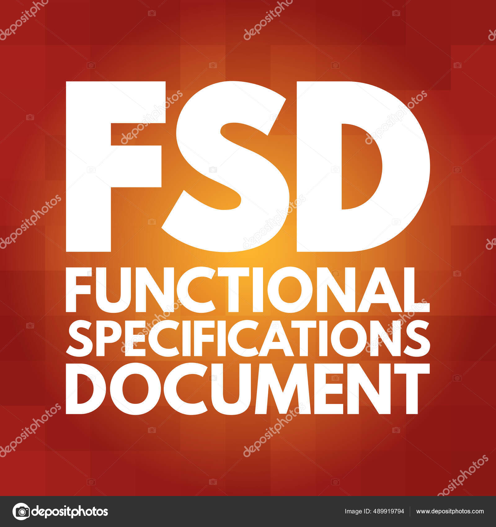 Fsd Functional Specifications Document Concept Background Stock Vector ...
