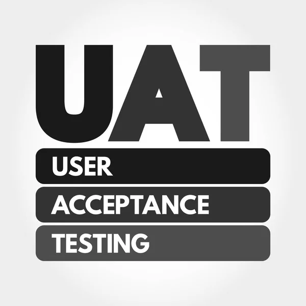 Uat User Acceptance Testing Acronym Technology Concept Background Stock ...