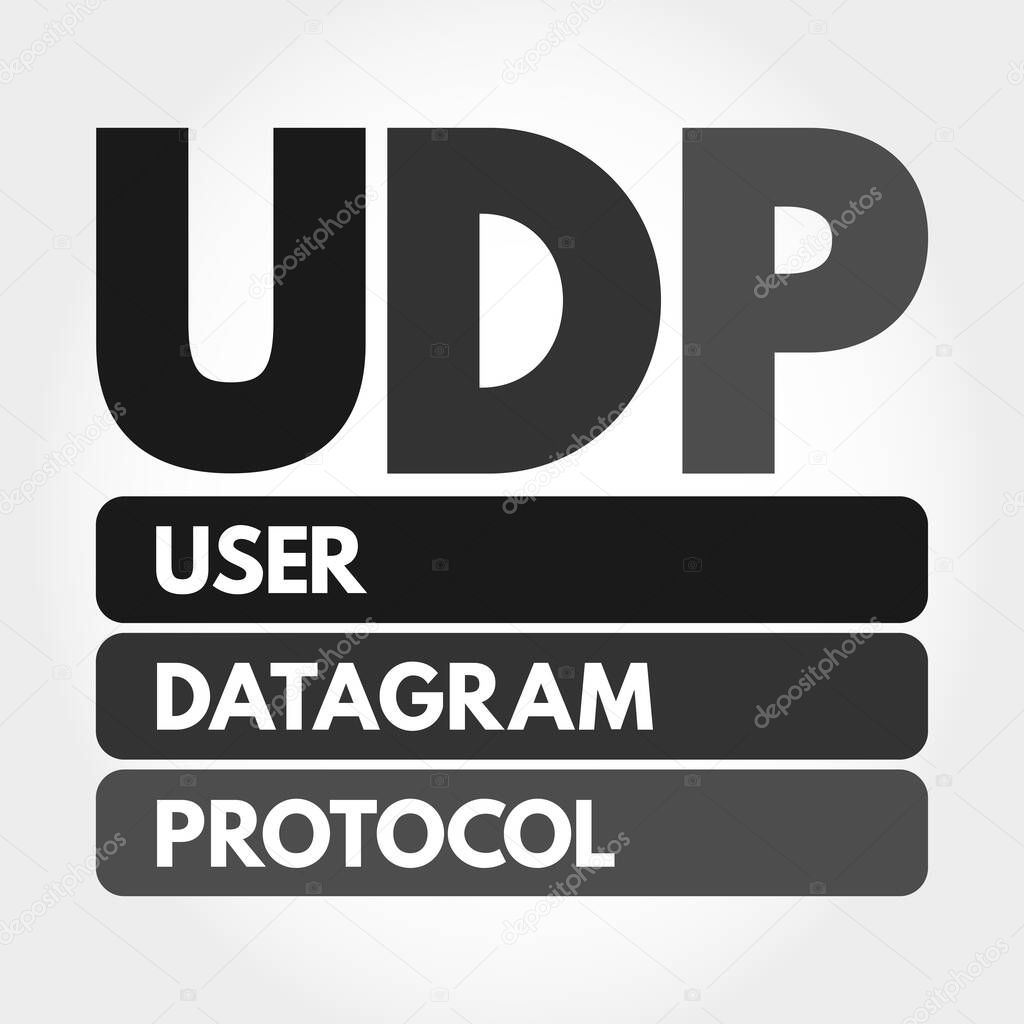 UDP: acrónimo del Protocolo de datagramas de usuario, fondo del ...