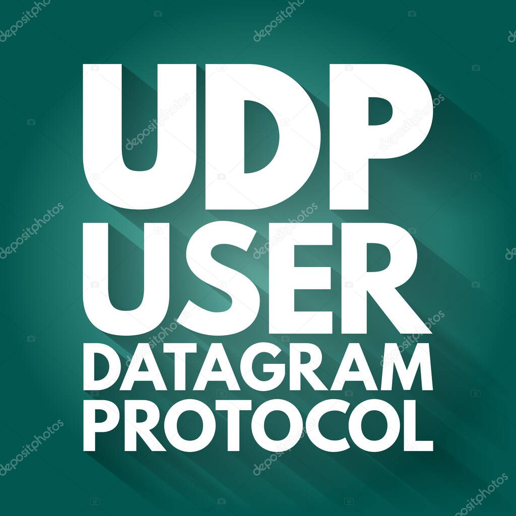 UDP: acrónimo del Protocolo de datagramas de usuario, fondo del ...