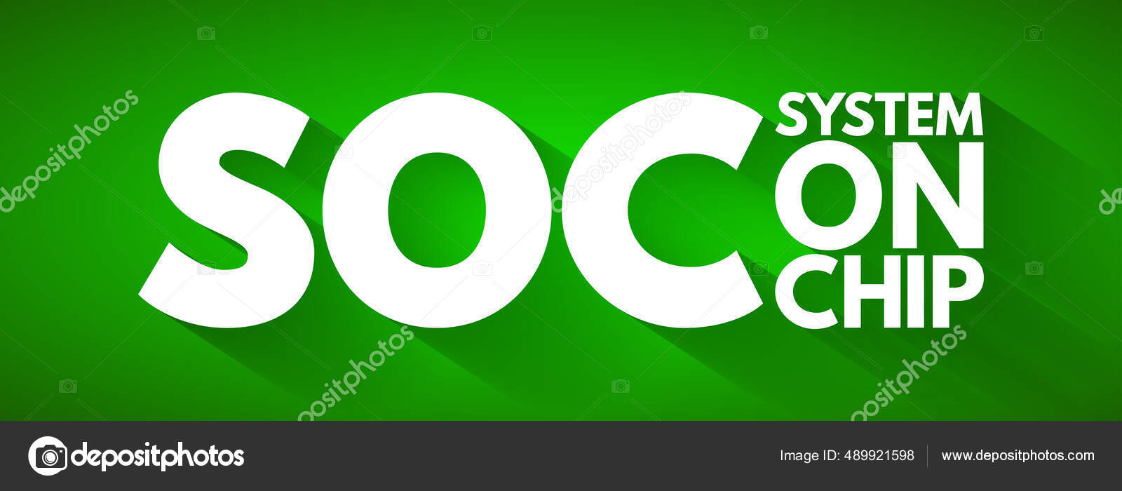 Soc System Chip Acronym Technology Concept Background Stock Vector ...
