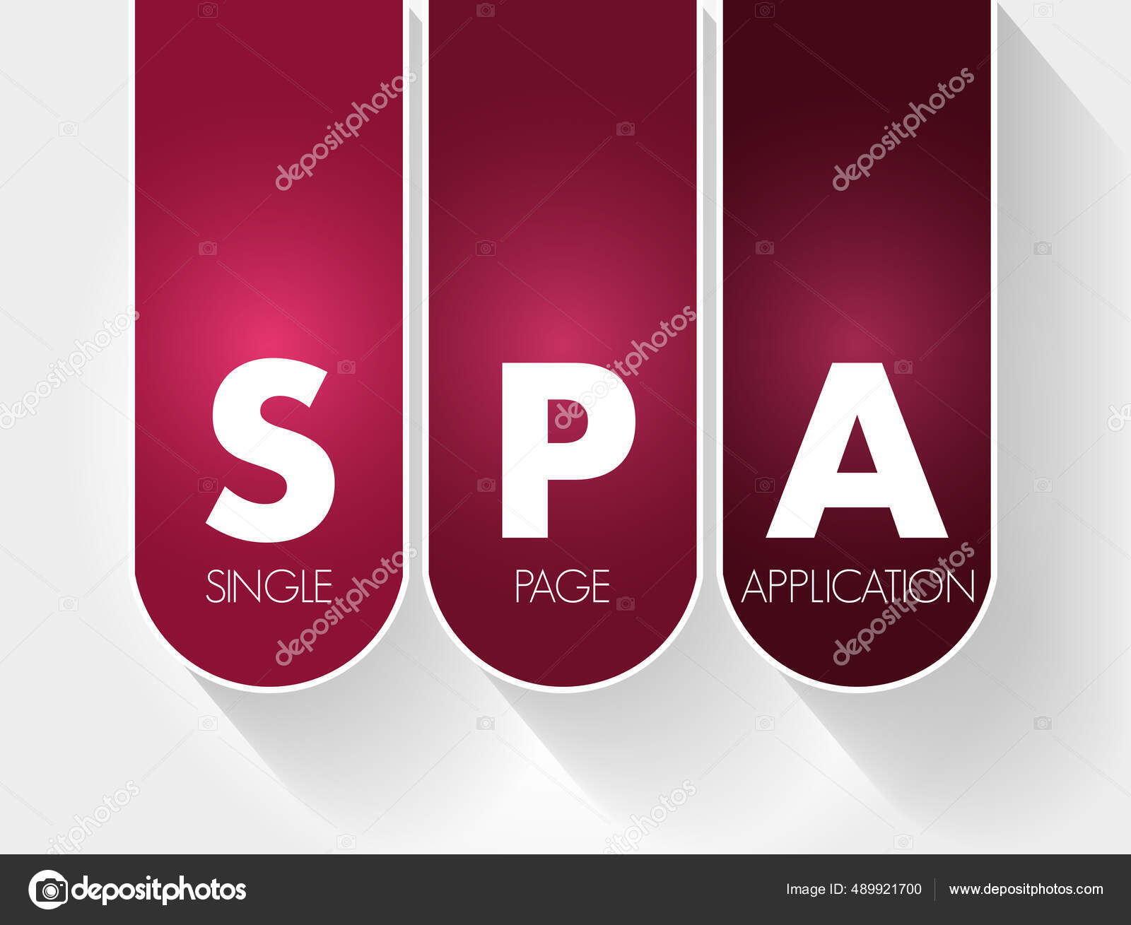 Spa Single Page Application Acronym Technology Concept Background Stock ...