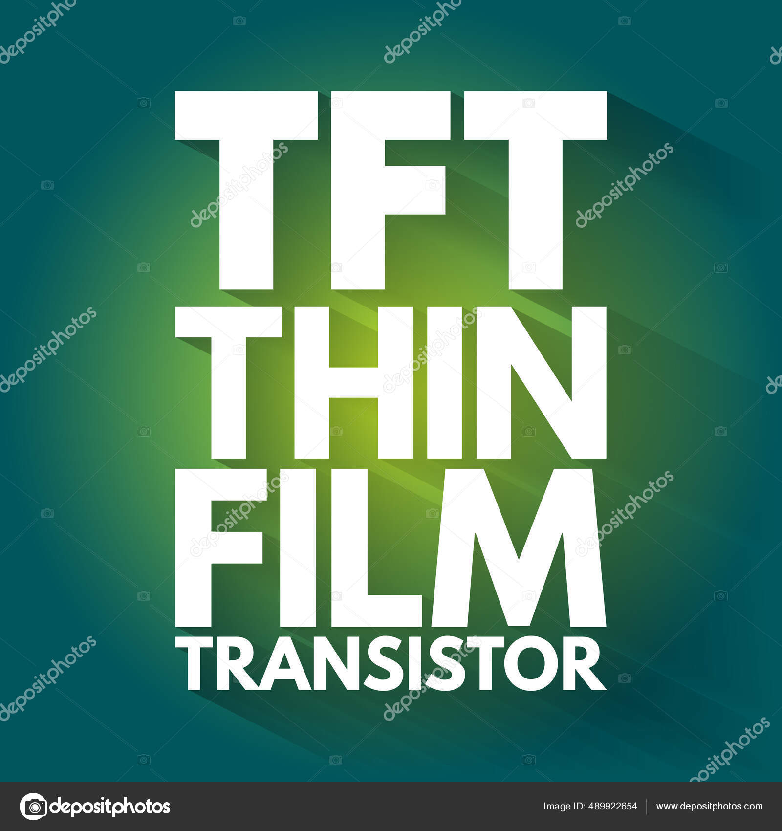Tft Thin Film Transistor Acronym Technology Concept Background Stock ...