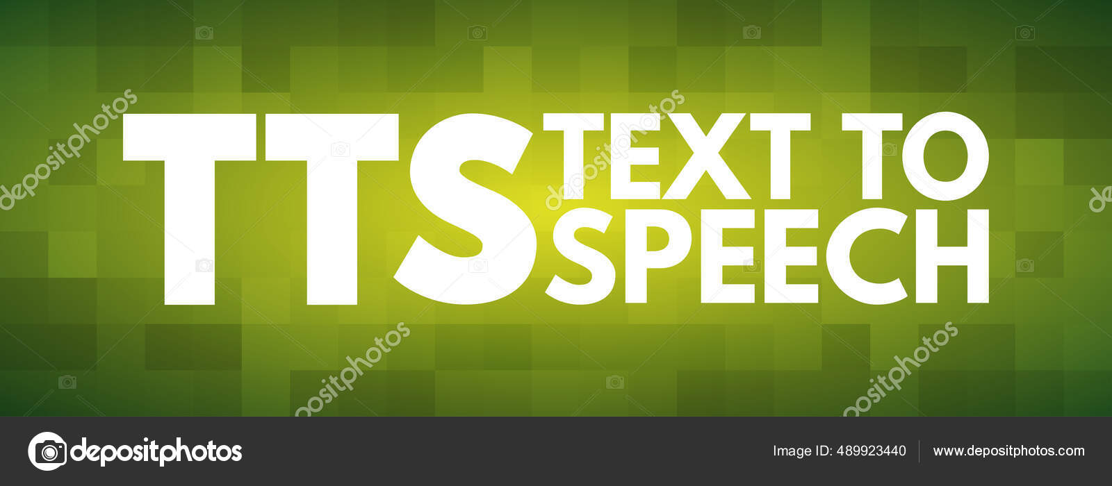 Tts Text Speech Acronym Technology Concept Background Stock Vector ...