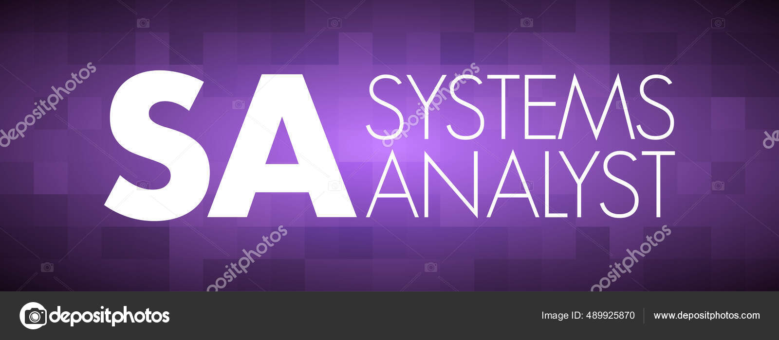 Systems Analyst Acronym Technology Concept Background Stock Vector ...
