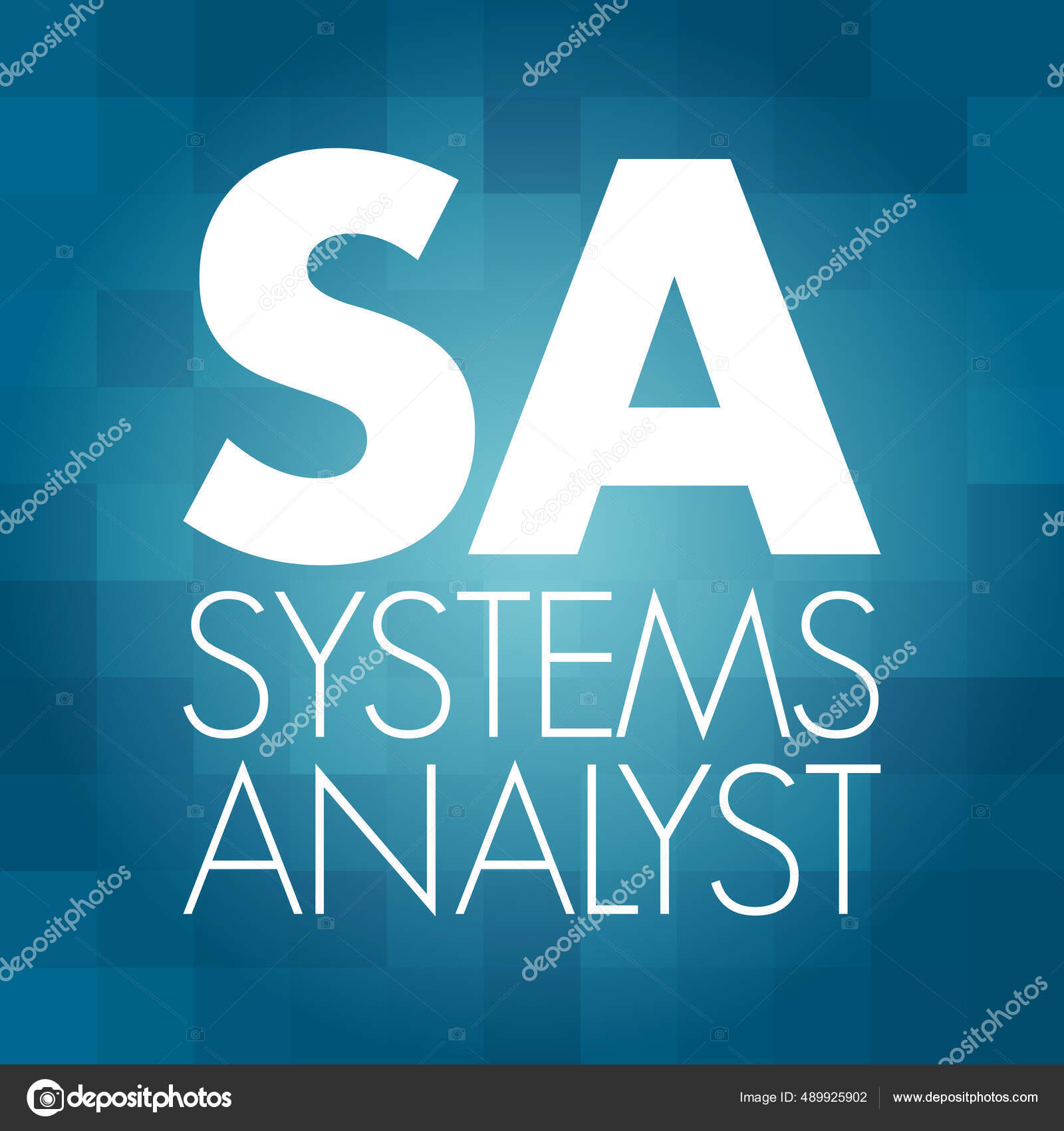 Systems Analyst Acronym Technology Concept Background Stock Vector ...