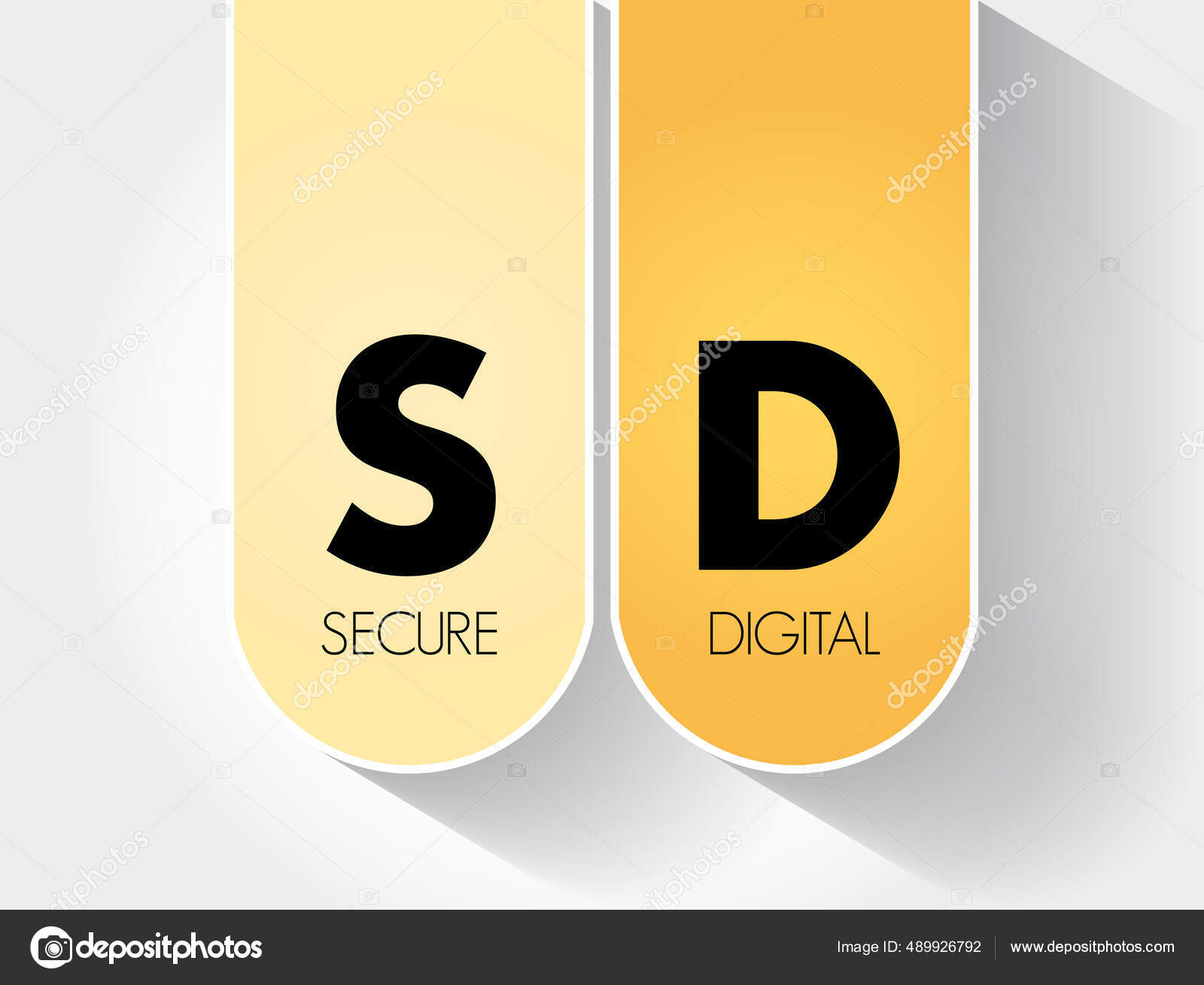 Secure Digital Acronym Technology Concept Background Stock Vector Image ...