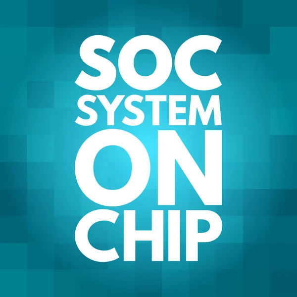 Soc System Chip Acronym Technology Concept Background Stock Vector ...