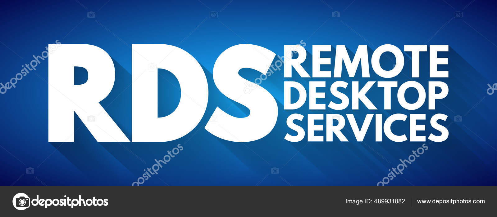 Rds Remote Desktop Services Acronym Technology Concept Background Stock ...