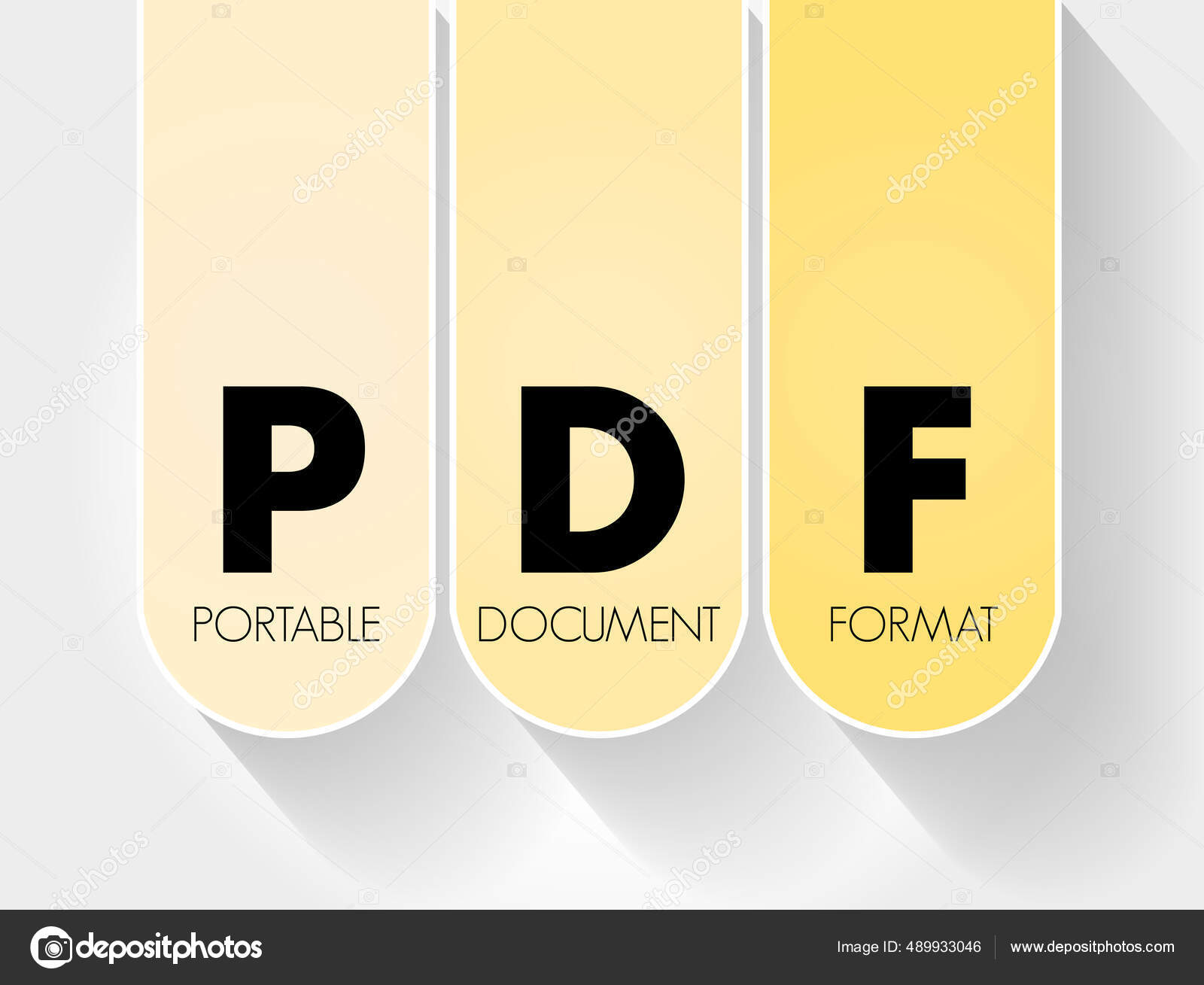 Pdf Portable Document Format Acronym Technology Concept Background ...