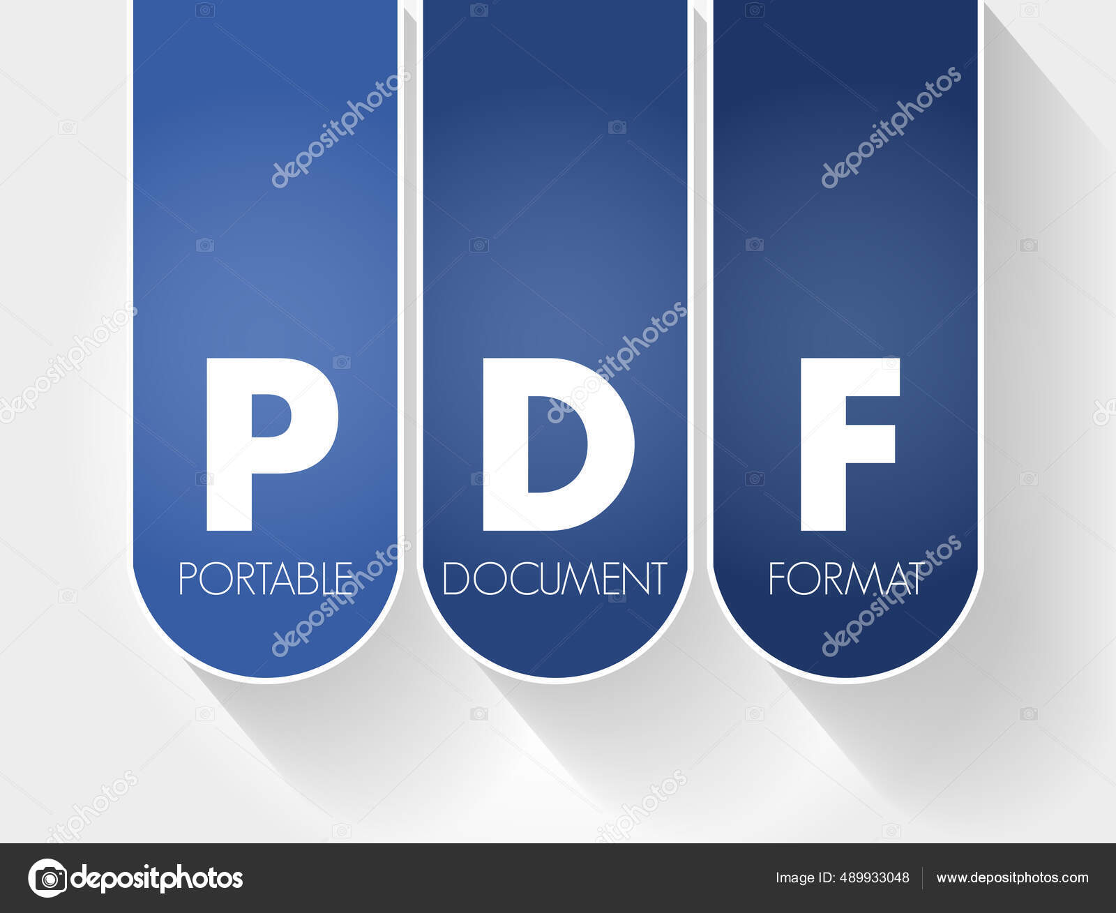 Pdf Portable Document Format Acronym Technology Concept Background ...