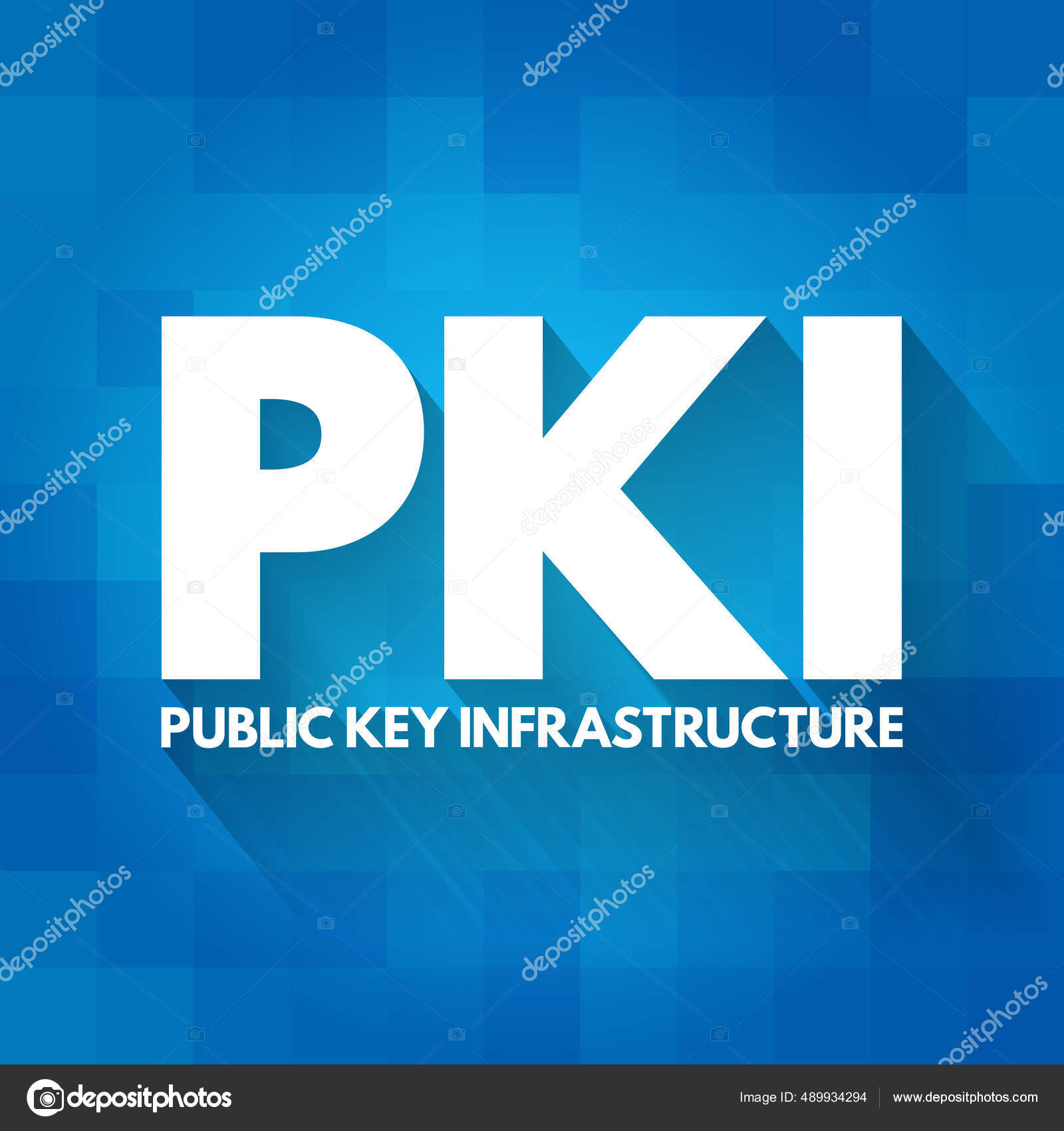 Pki Public Key Infrastructure Acronym Technology Concept Background ...