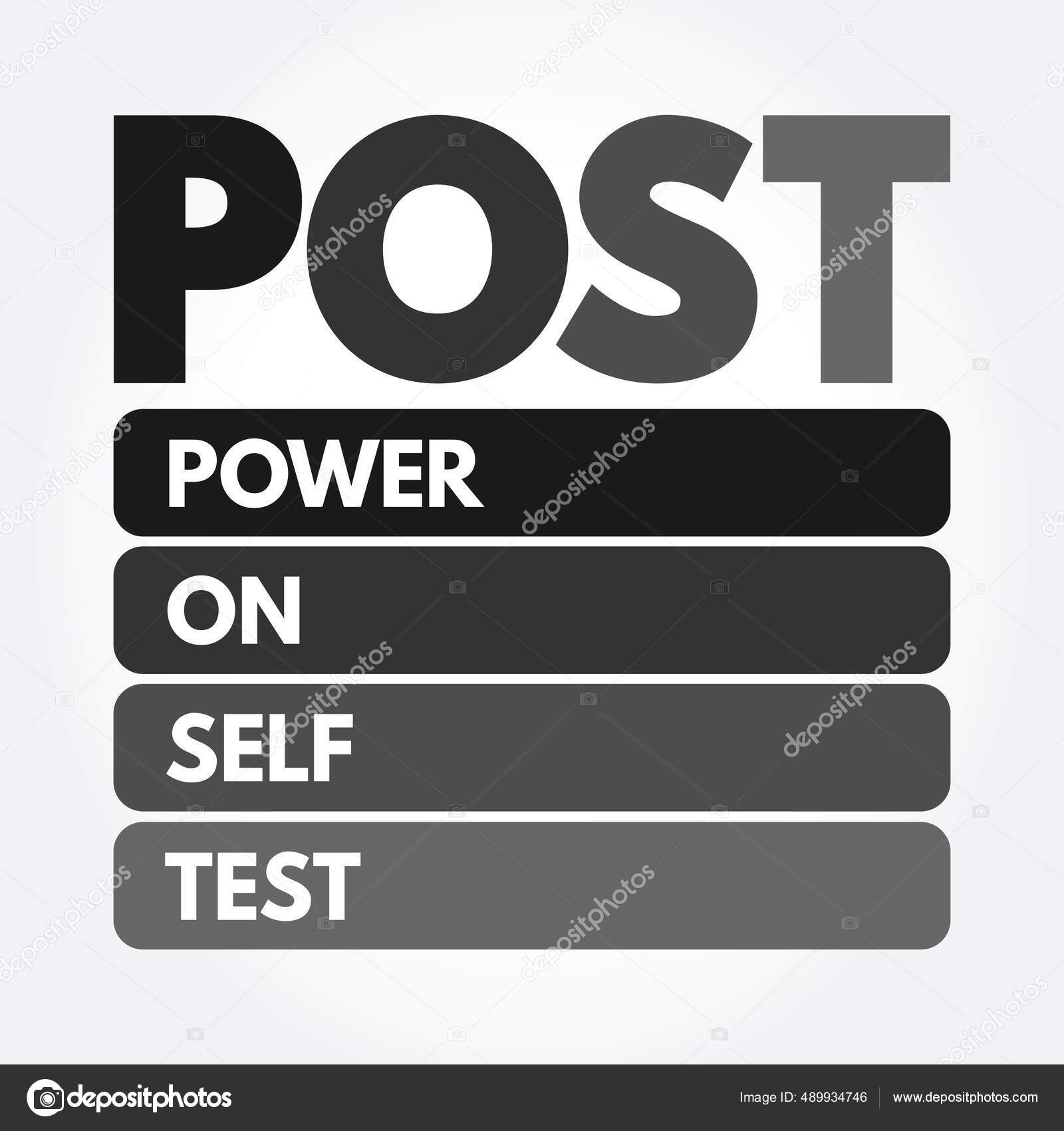 Post Power Self Test Acronym Technology Concept Background Stock Vector ...